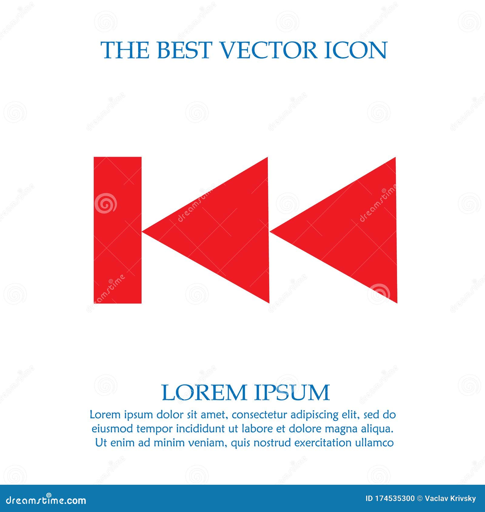 Rewind Vector Icon. Vector Illustration EPS 10 Stock Vector ...