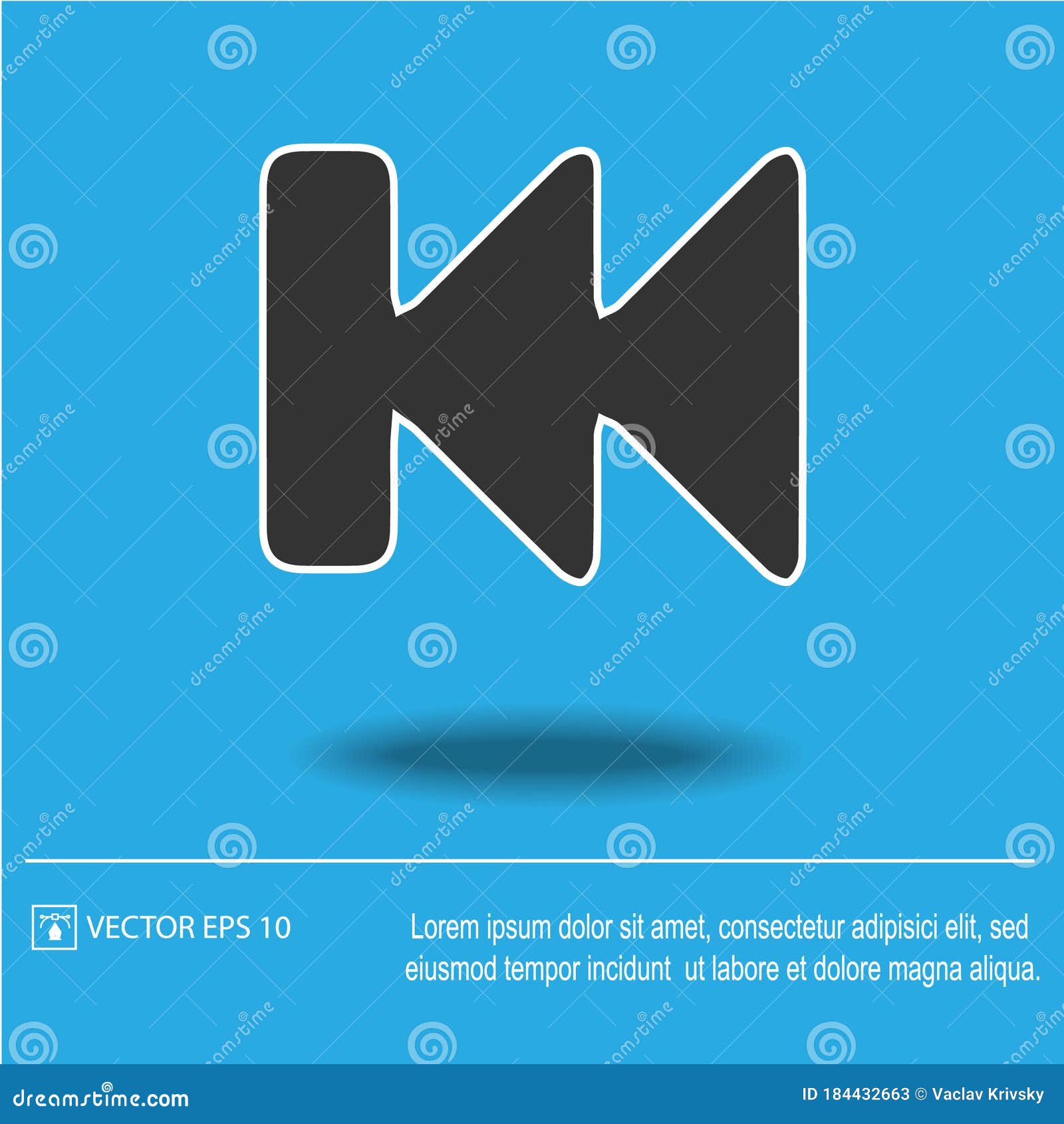 Rewind Vector Icon. Vector Illustration EPS 10 Stock Vector ...