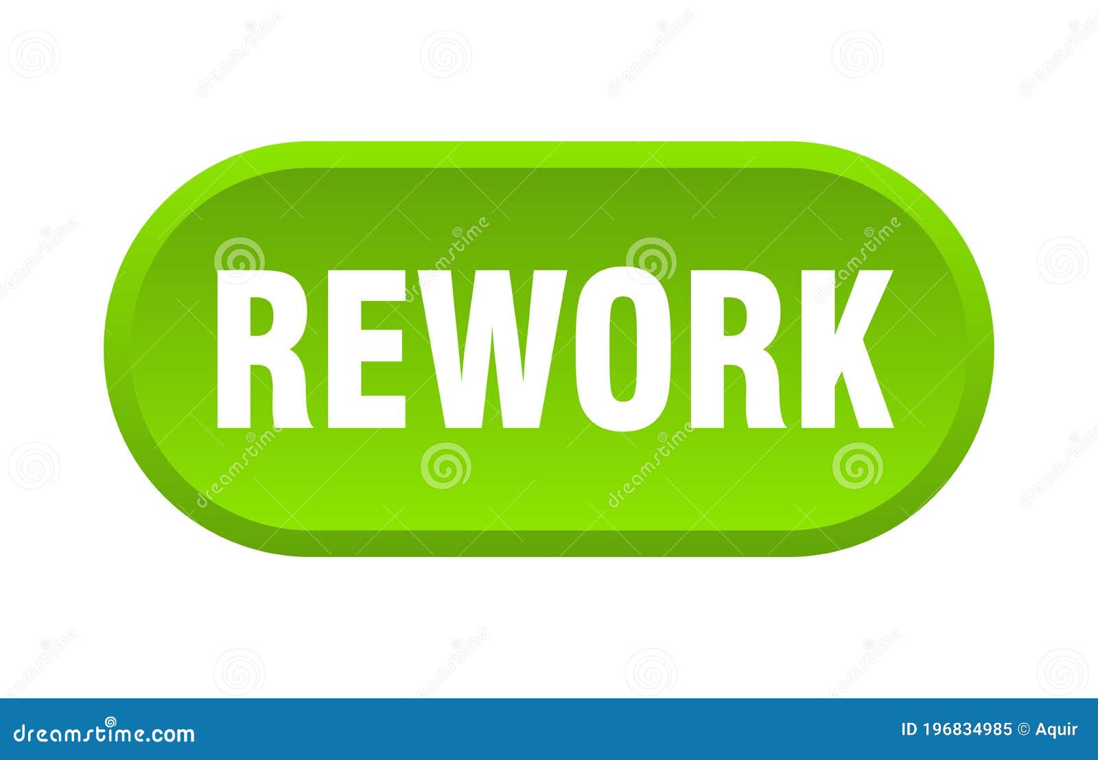 Rework Button. Rounded Sign On White Background Cartoon Vector ...