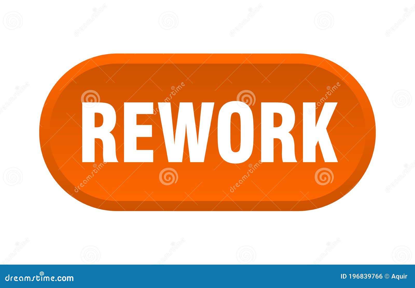 Rework Button. Rounded Sign On White Background Cartoon Vector ...