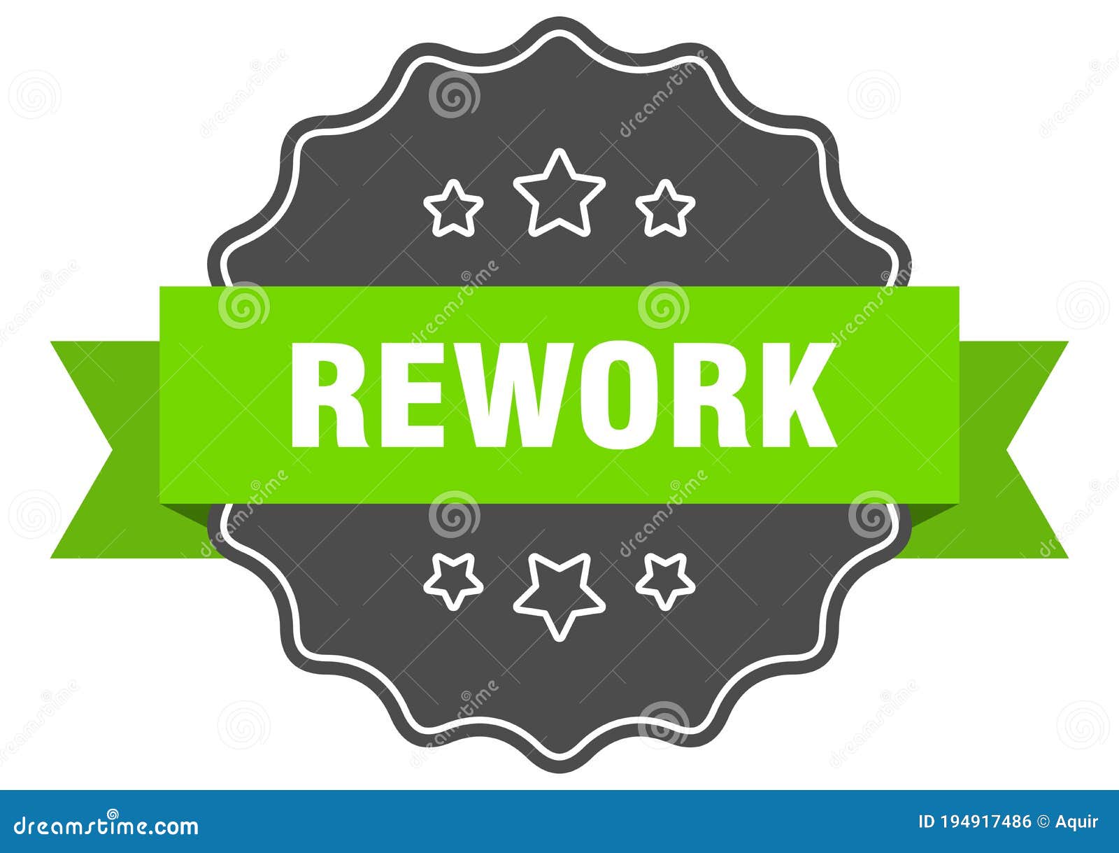 Rework Label. Rework Isolated Seal. Sticker. Sign Stock Vector ...
