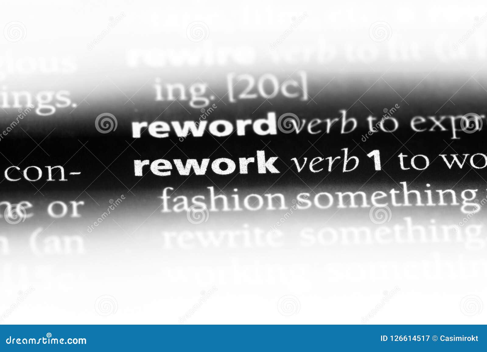 Rework stock image. Image of page, rework, definition - 126614517