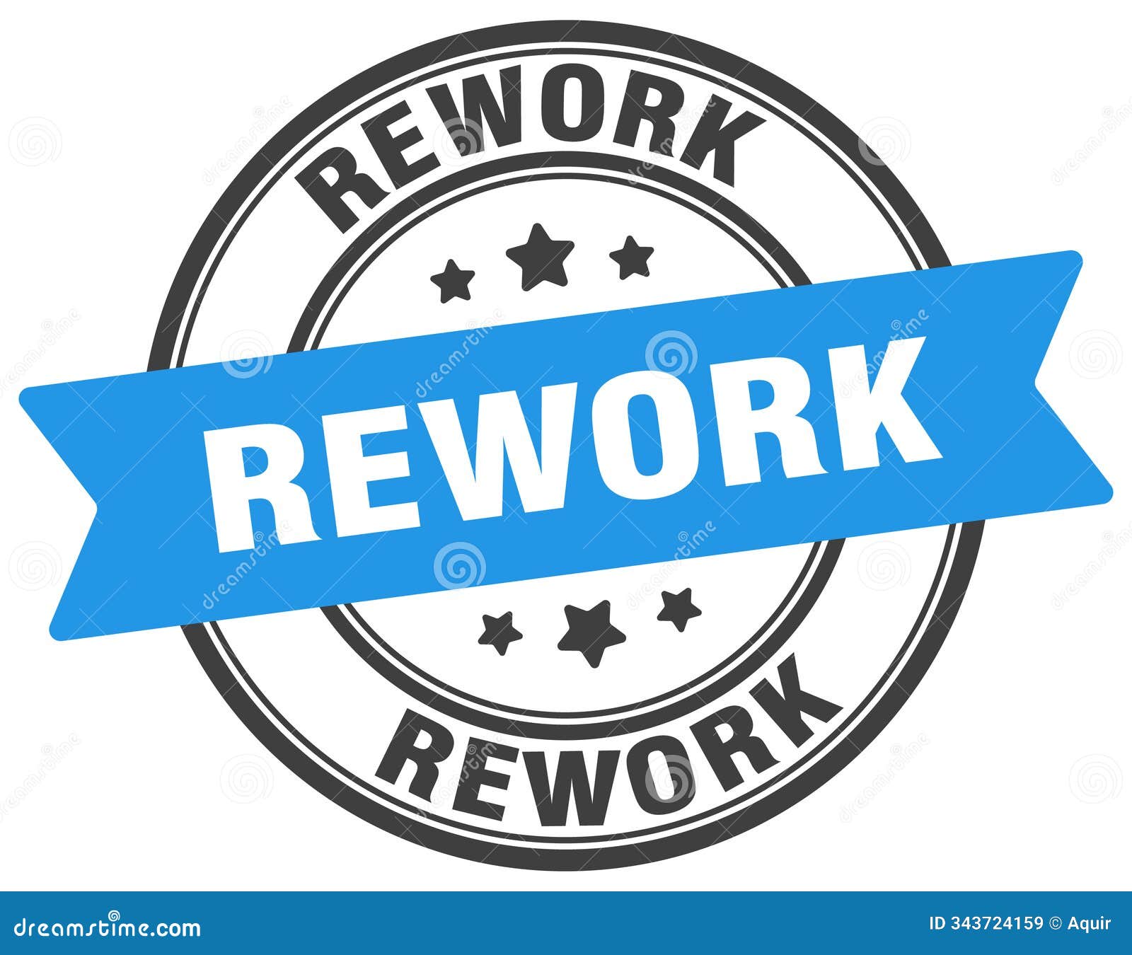 Rework Stamp. Rework Label On Transparent Background. Round Sign ...