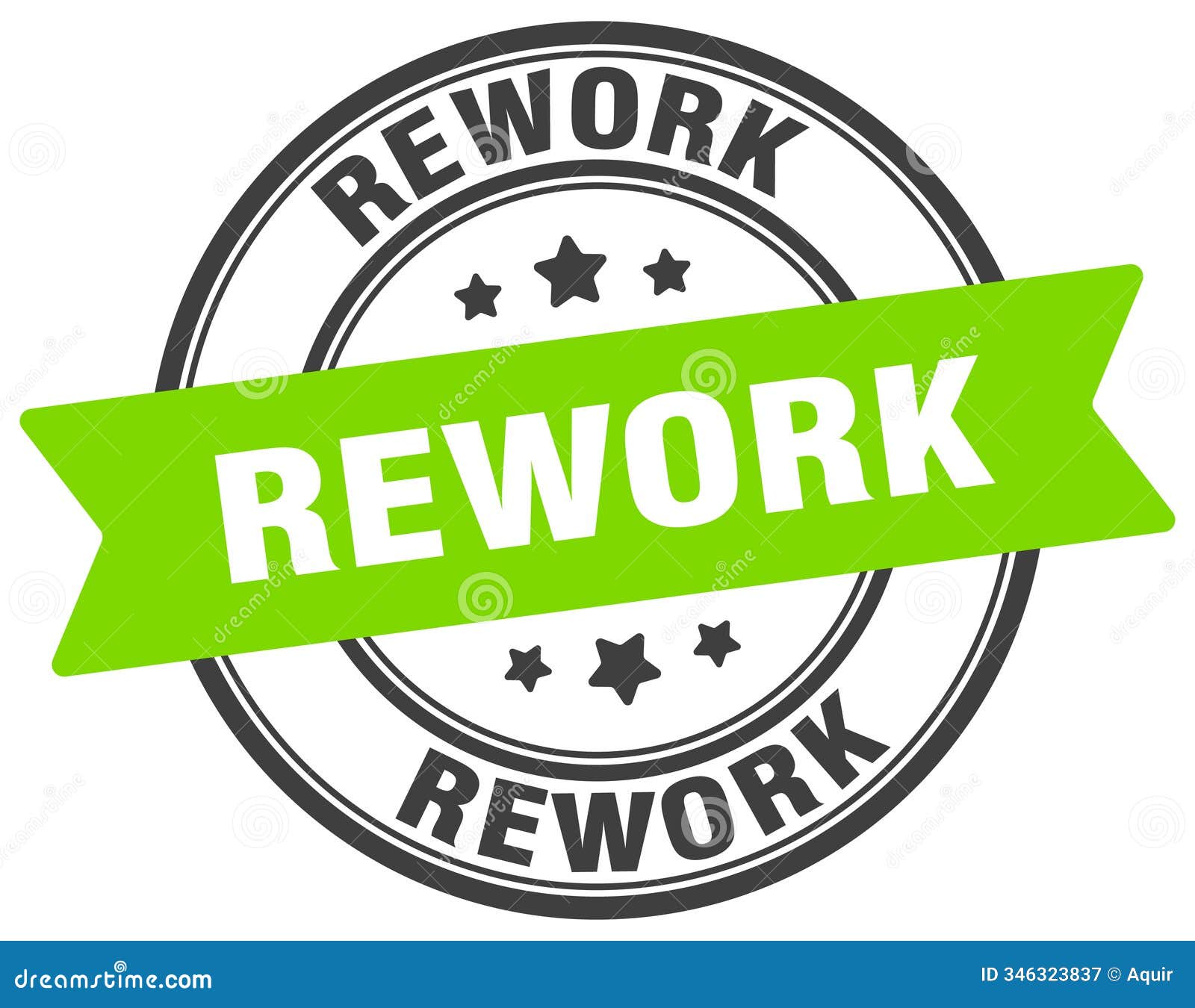 Rework Label. Rework Isolated Seal. Sticker. Sign Vector Illustration ...