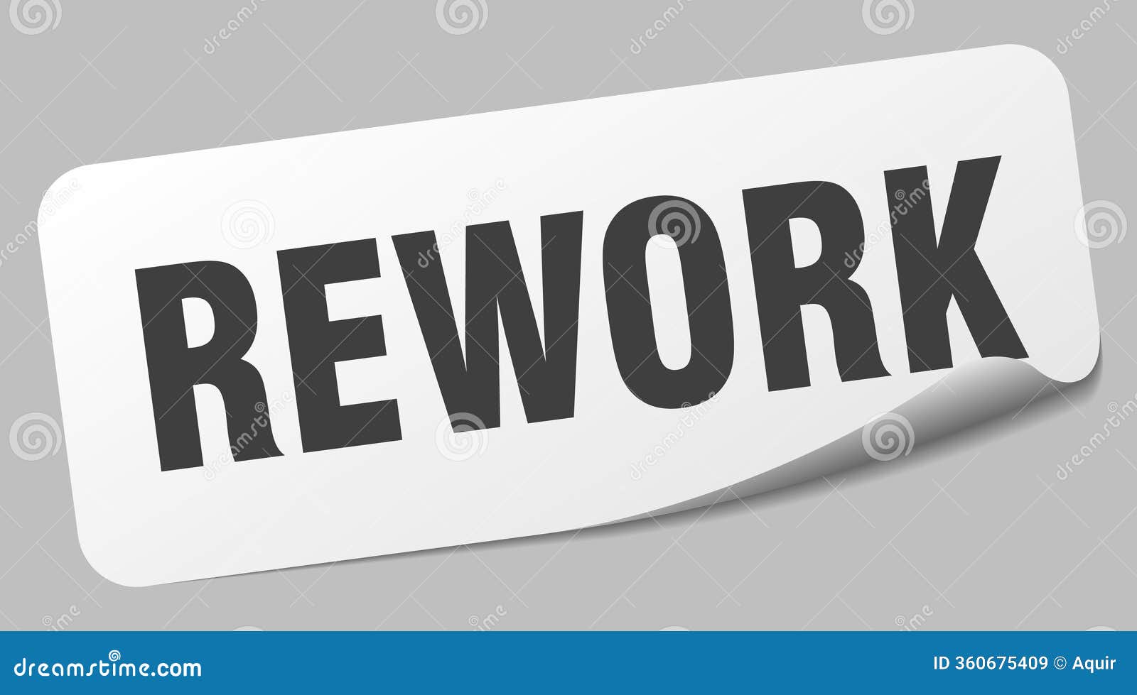 Rework Sticker. Rework Sign On Transparent Background Cartoon Vector ...