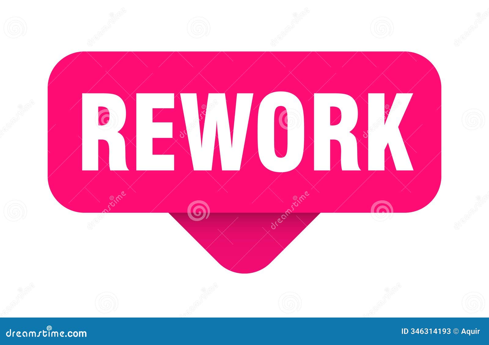 Rework Sticker. Rework Sign On Transparent Background Cartoon Vector ...