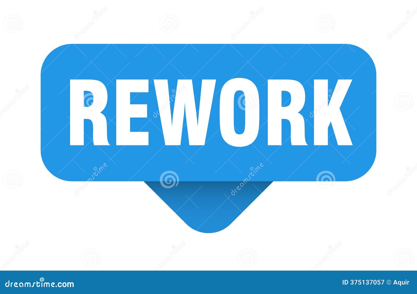 Rework Sticker. Rework Sign On Transparent Background Cartoon Vector ...