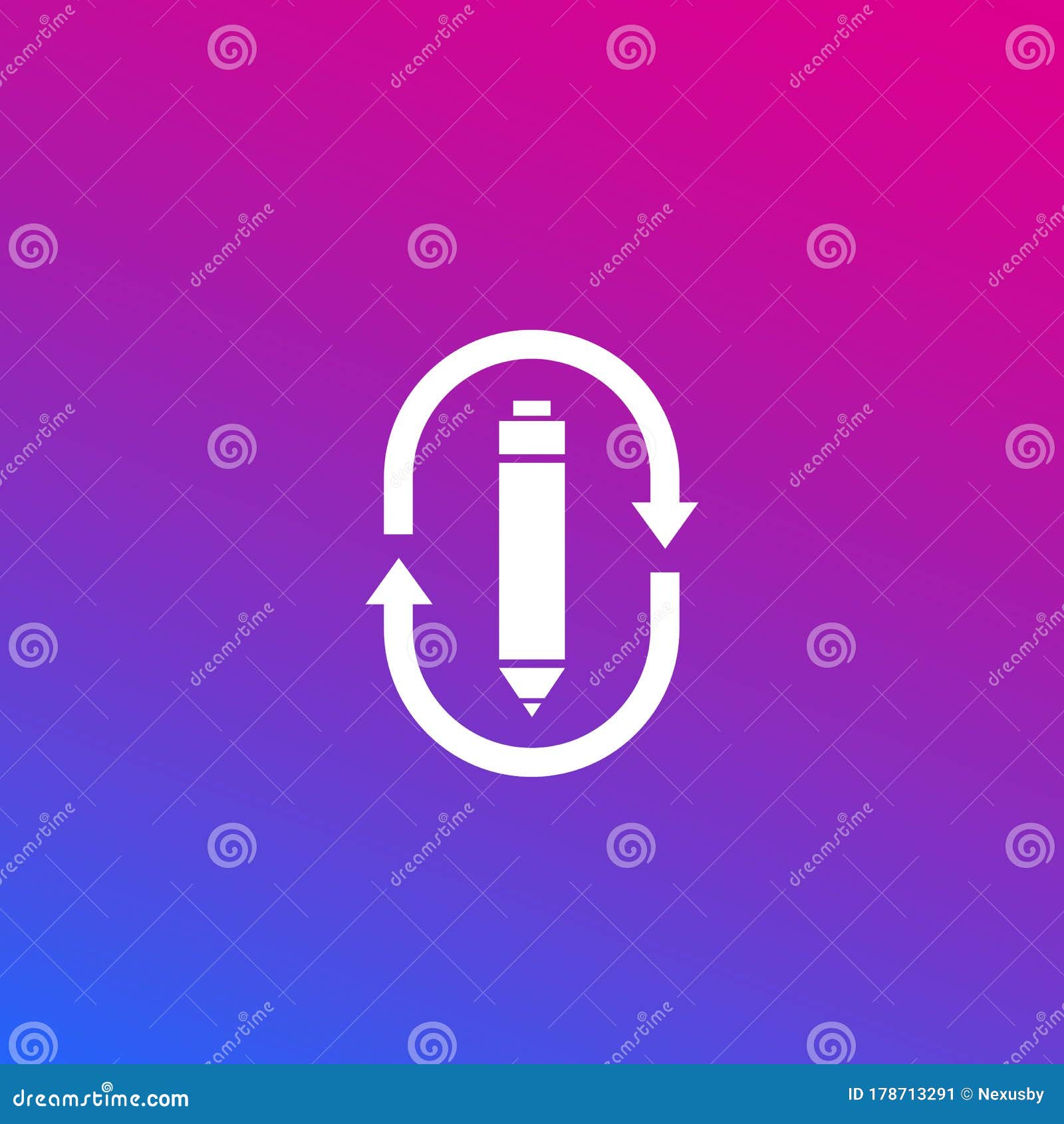 Rewrite, edit icon stock vector. Illustration of create - 178713291