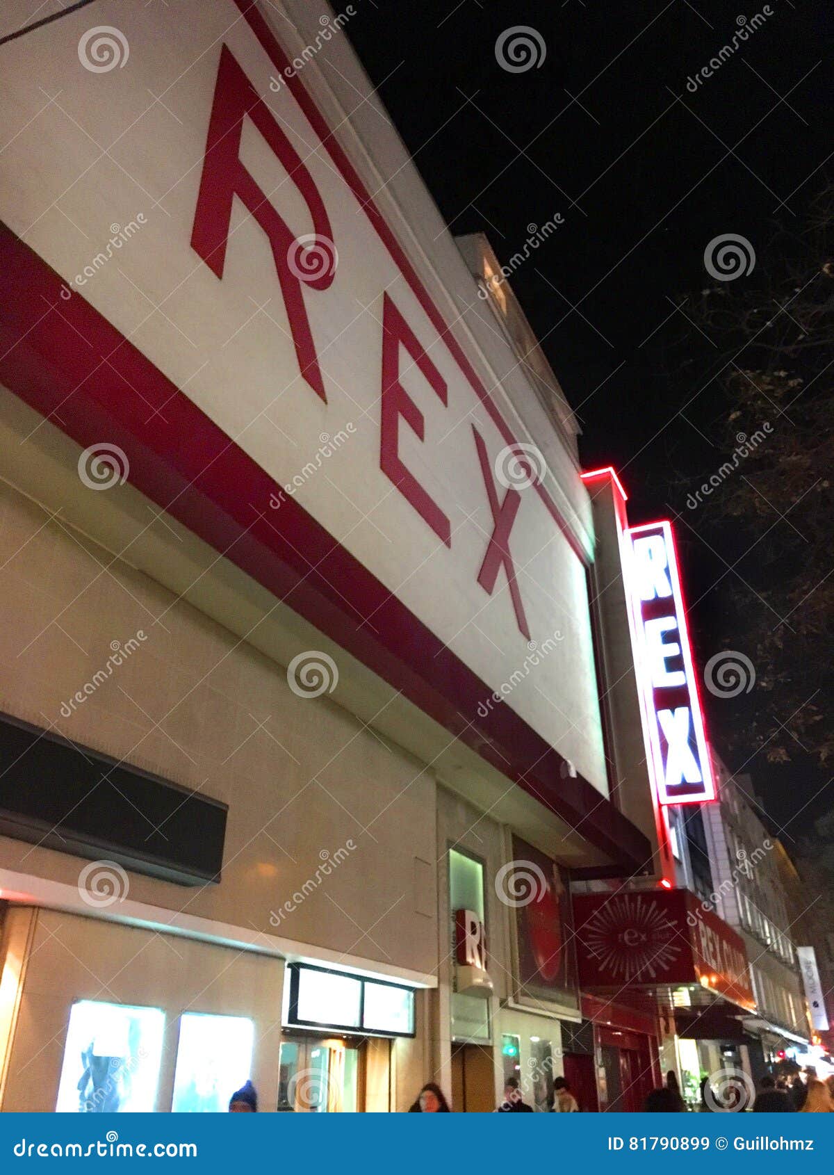 Rex club Discotheque Paris editorial stock image. Image of dance - 81790899