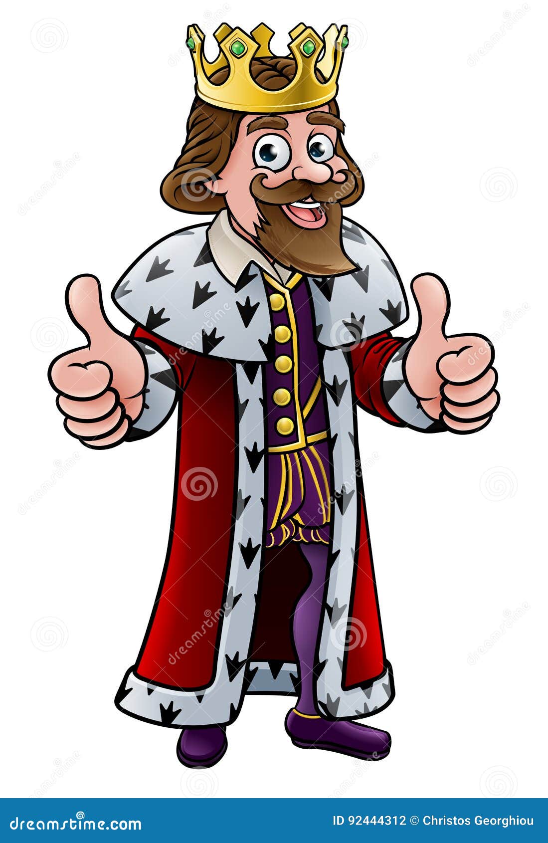 Rey Character De La Historieta Ilustración del Vector - Ilustración de ...