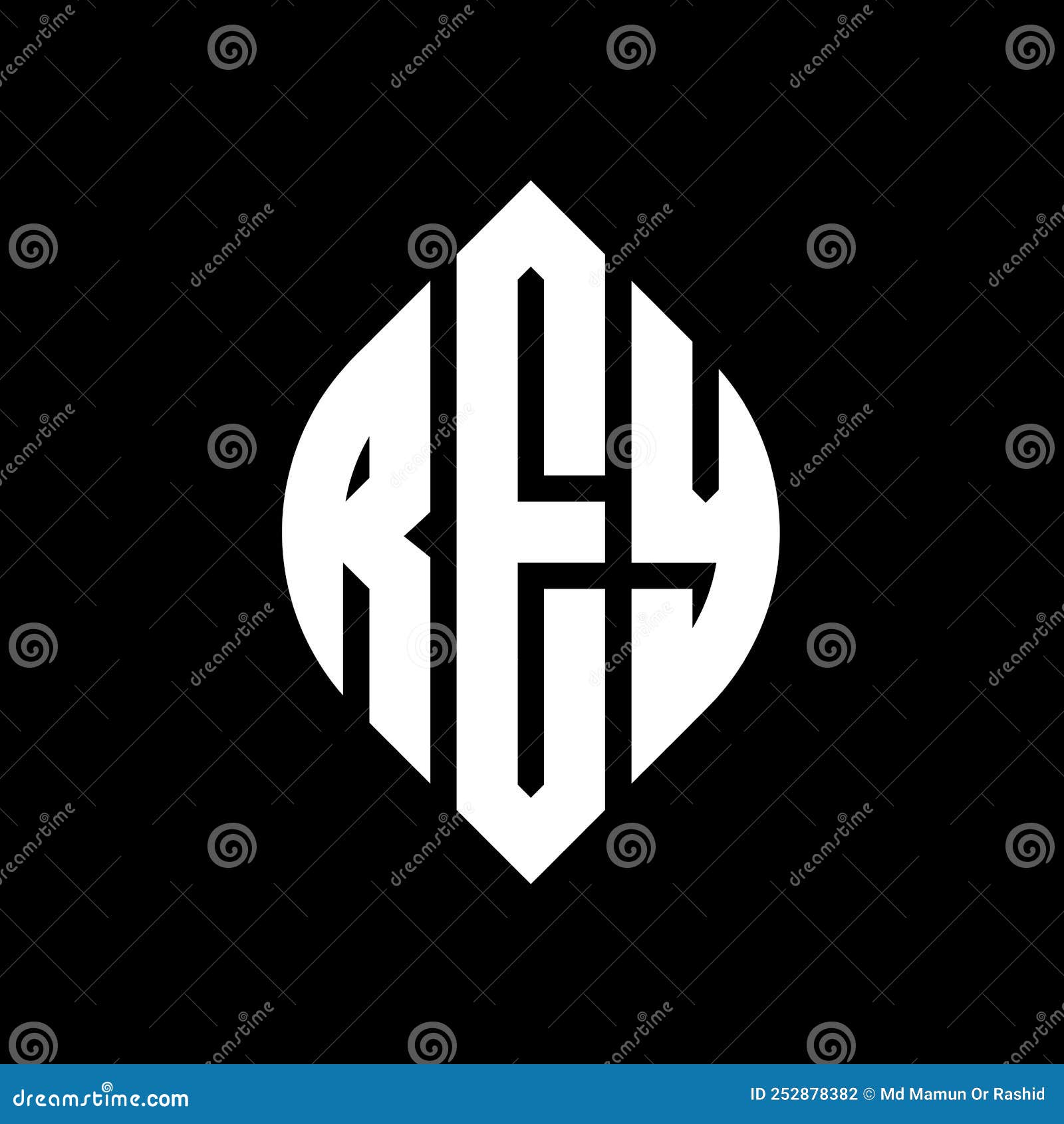 REY Circle Letter Logo Design With Circle And Ellipse Shape. REY ...