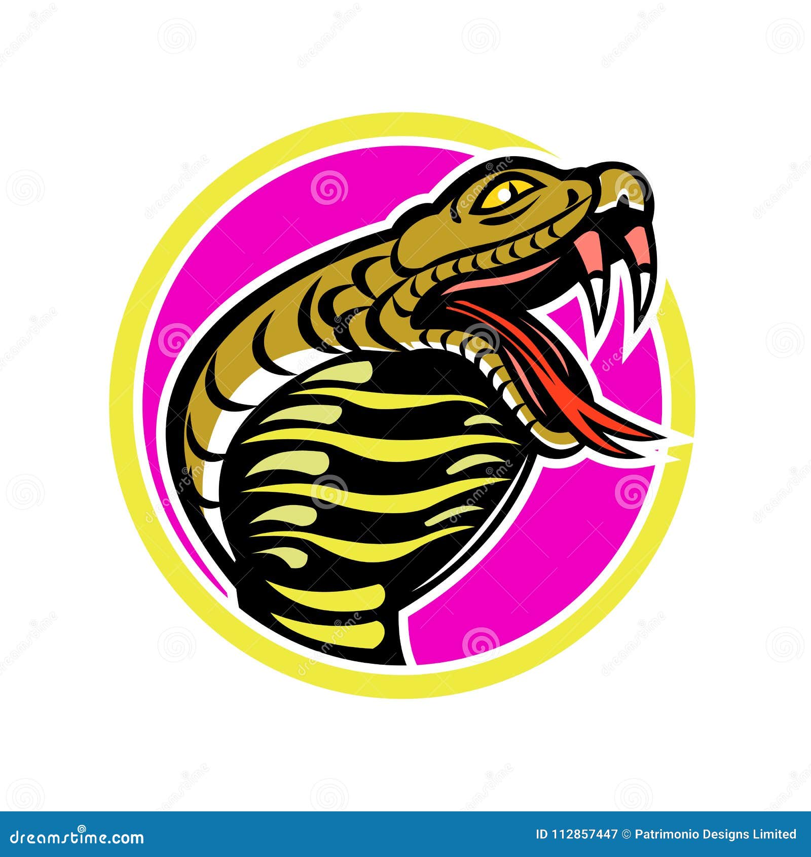 Rey Cobra Snake Mascot ilustración del vector. Ilustración de deporte ...
