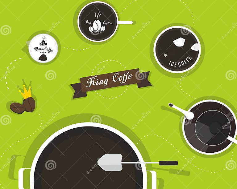 Rey Coffe stock de ilustración. Ilustración de ordinario - 97149055