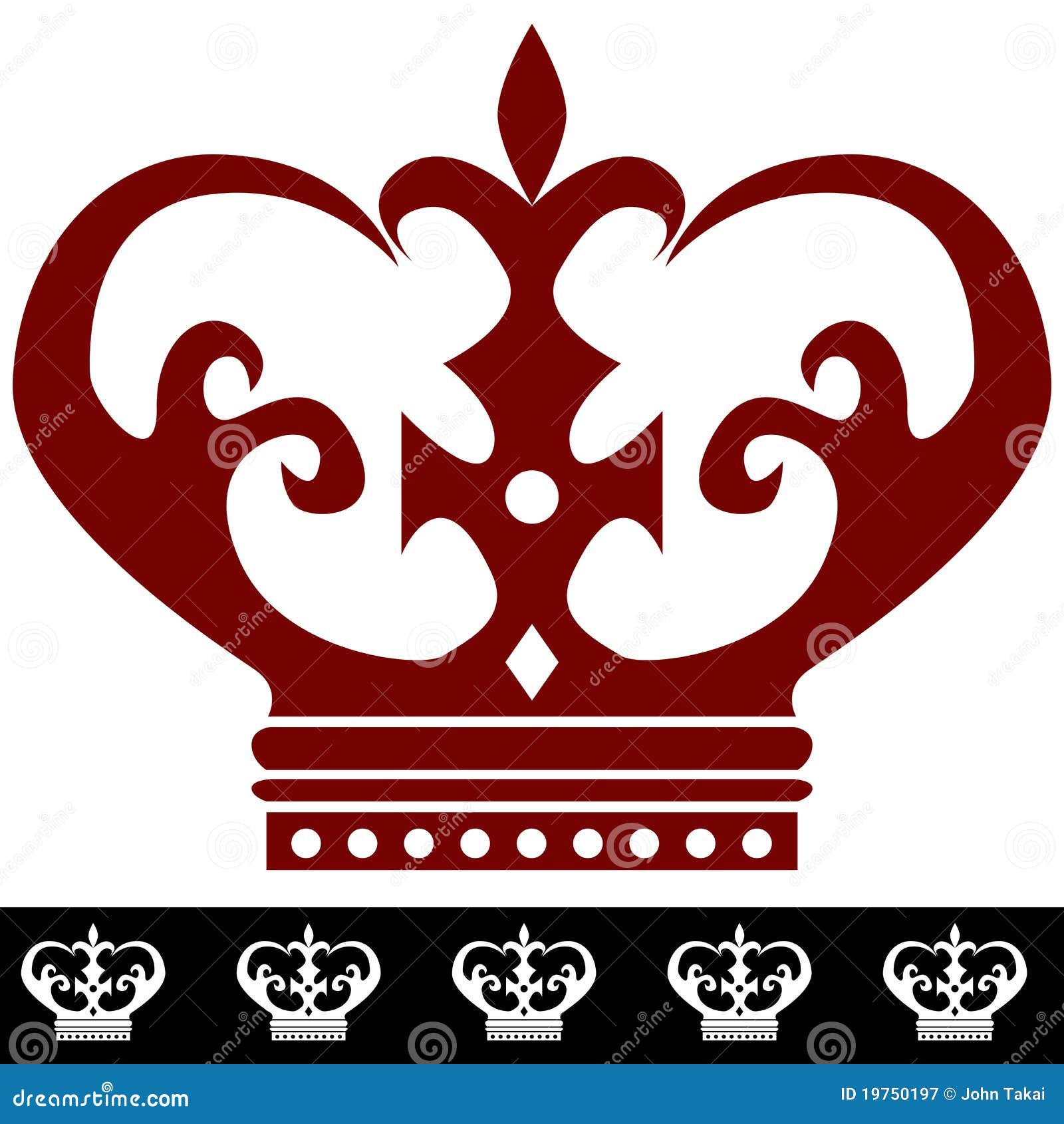 Rey Crown Icon y frontera ilustración del vector. Ilustración de ...