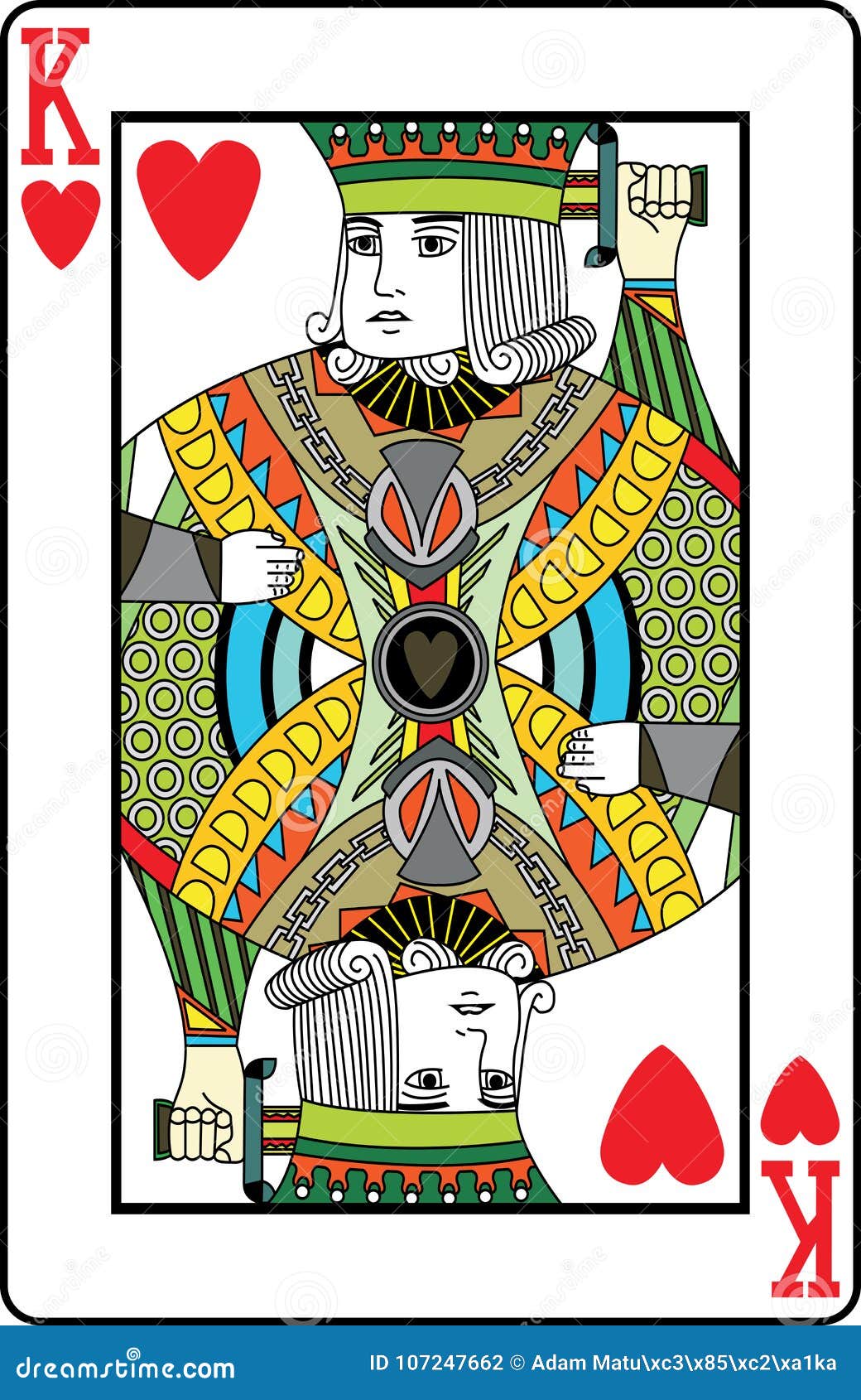 Rey de corazones ilustración del vector. Ilustración de asimiento ...