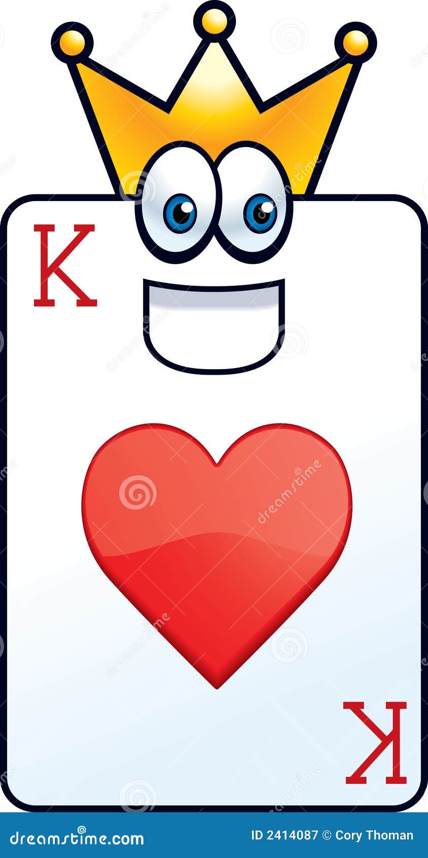 Rey de corazones ilustración del vector. Ilustración de sonriente - 2414087