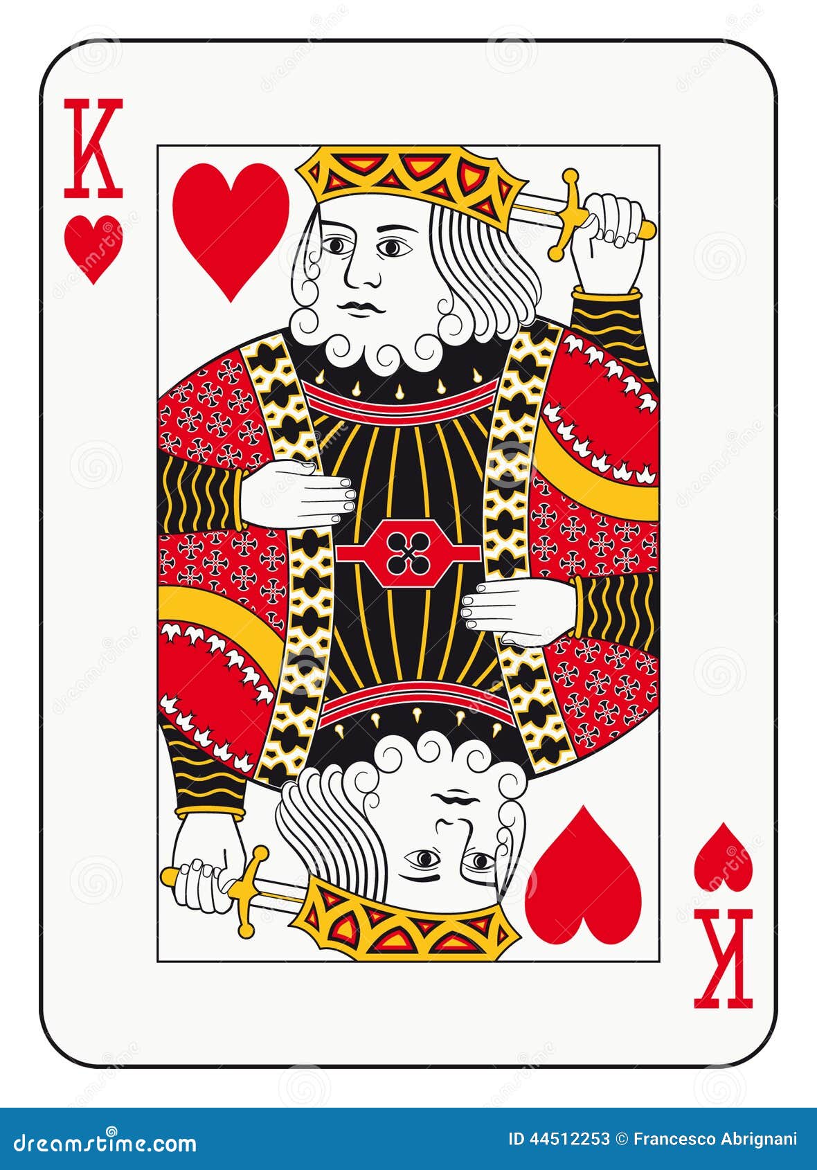 Rey de corazones ilustración del vector. Ilustración de casino - 44512253