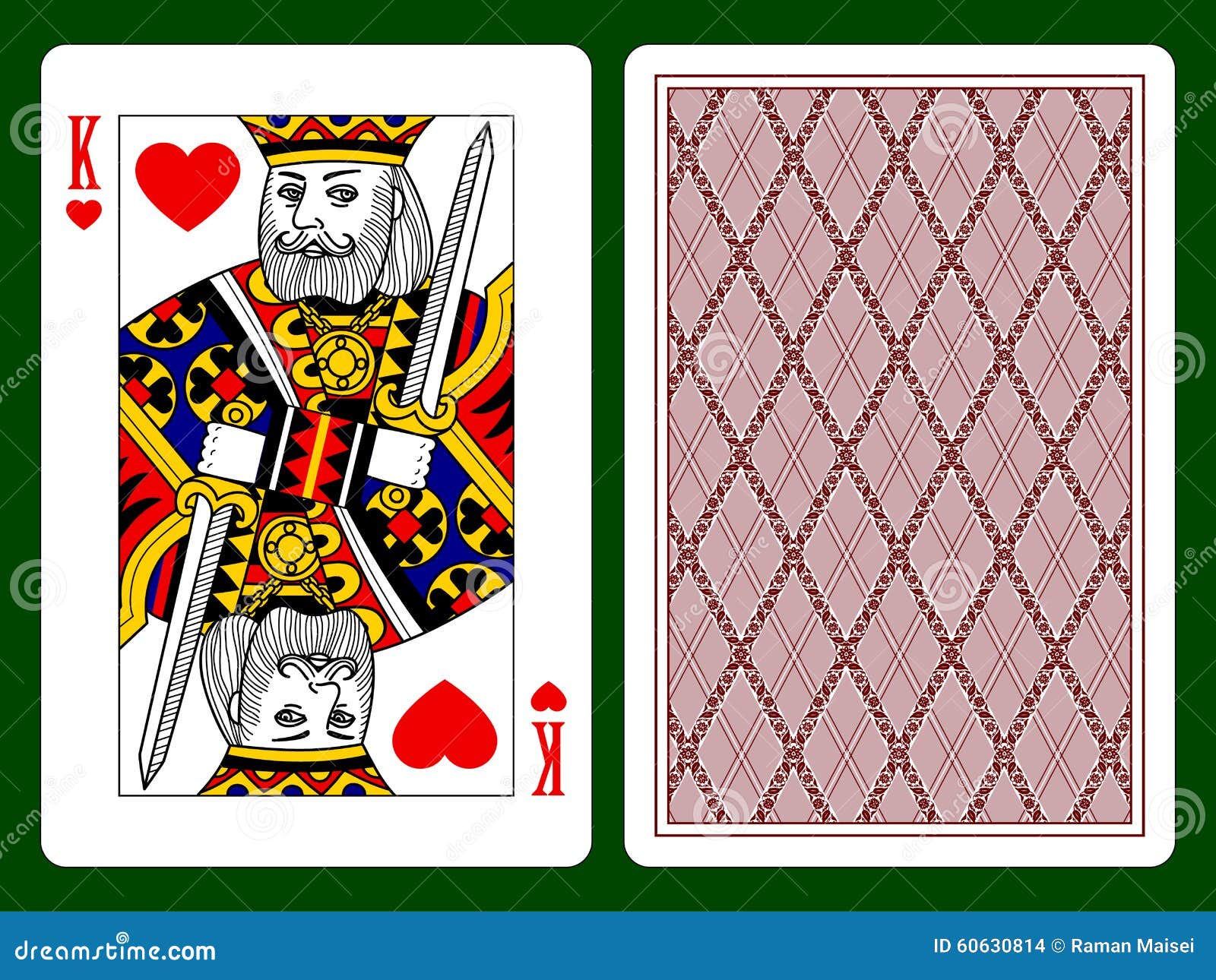 Rey de corazones ilustración del vector. Ilustración de simétrico ...