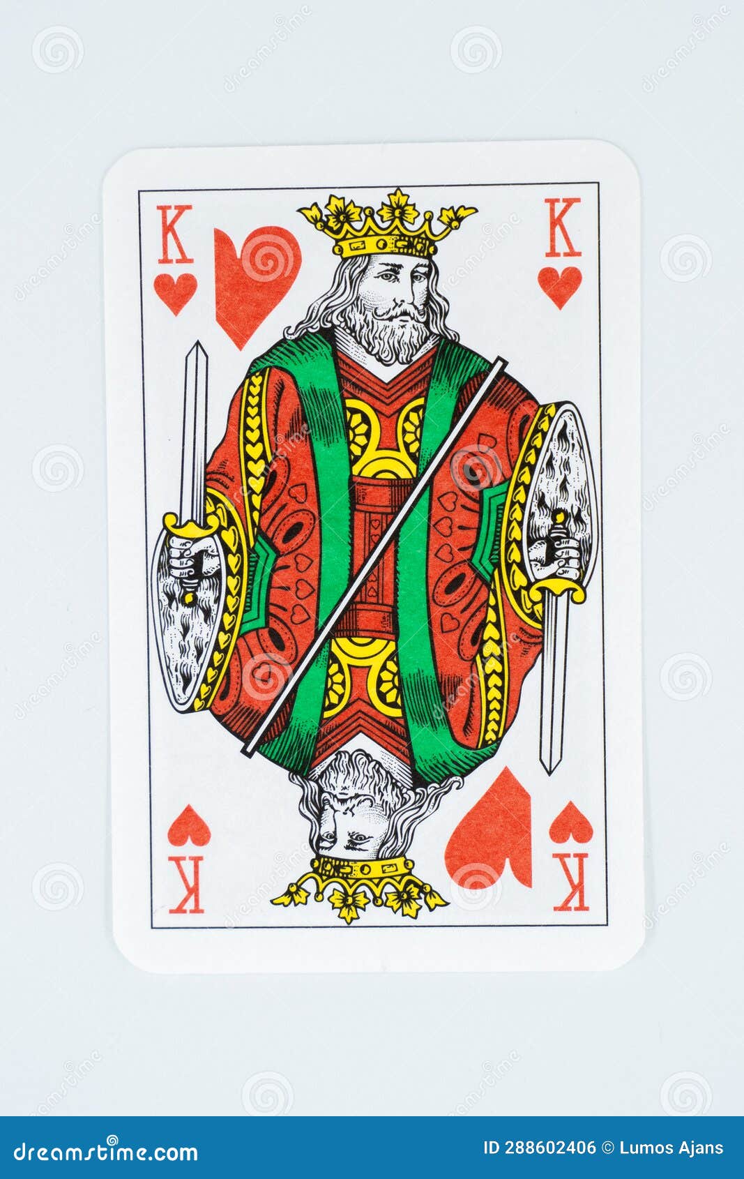 Rey De Corazones Sobre Fondo Blanco Foto de archivo - Imagen de ...