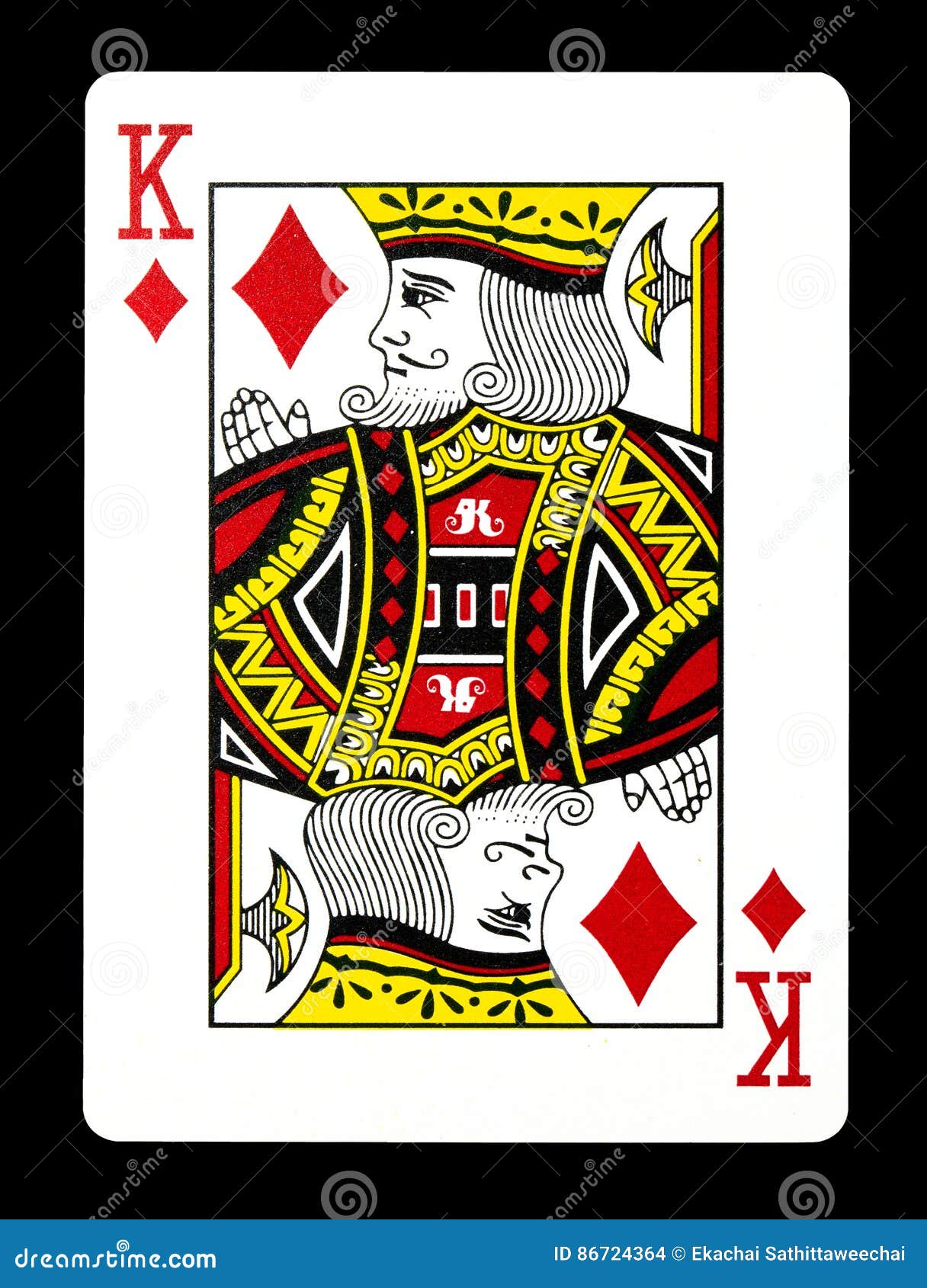 Rey Del Naipe De Los Diamantes, Foto de archivo - Imagen de nadie ...