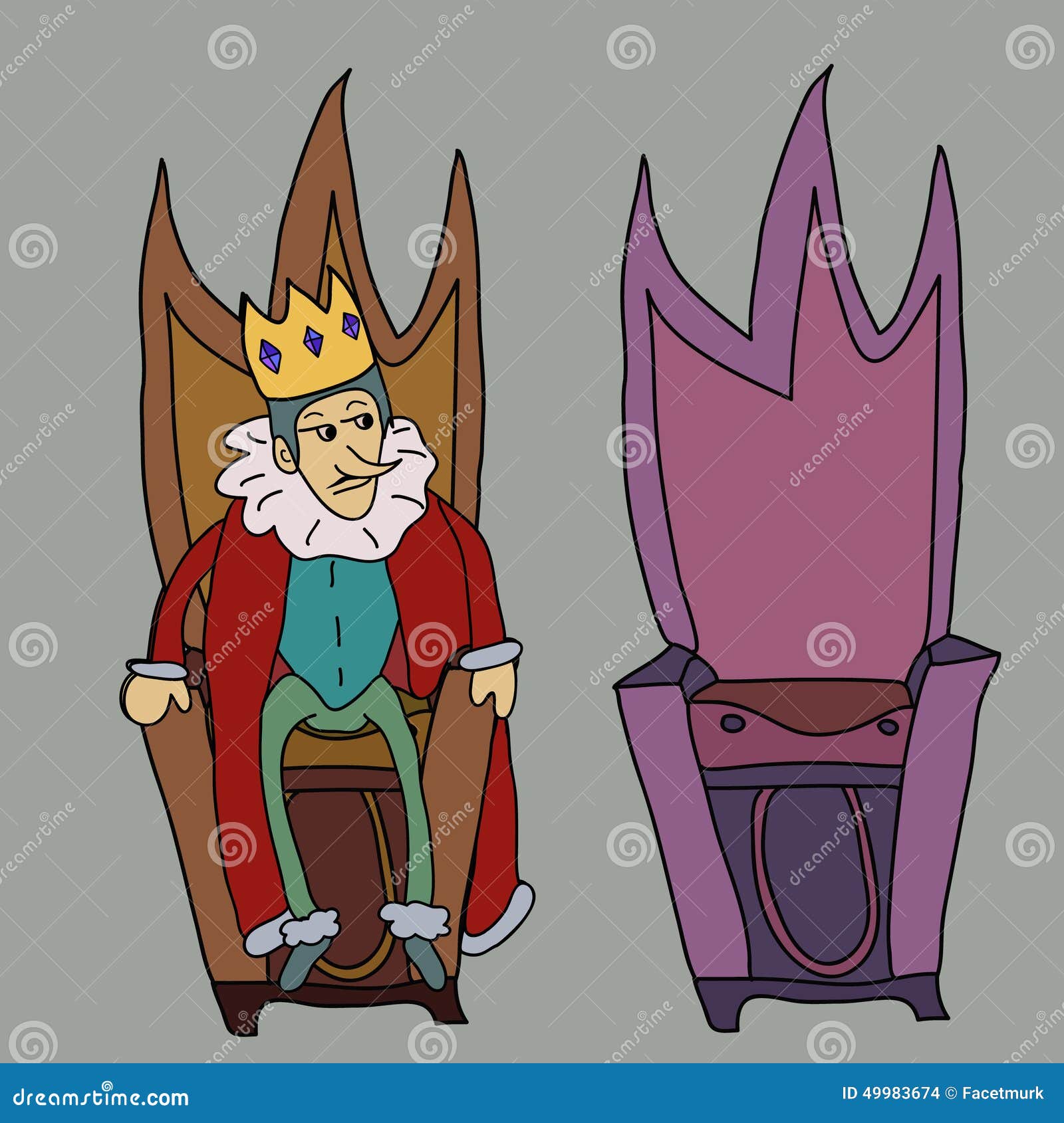 Rey En El Ejemplo Del Trono Ilustración del Vector - Ilustración de ...