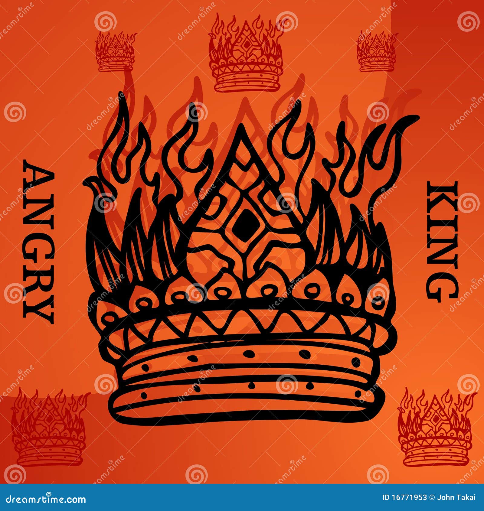 Rey enojado ilustración del vector. Ilustración de icono - 16771953