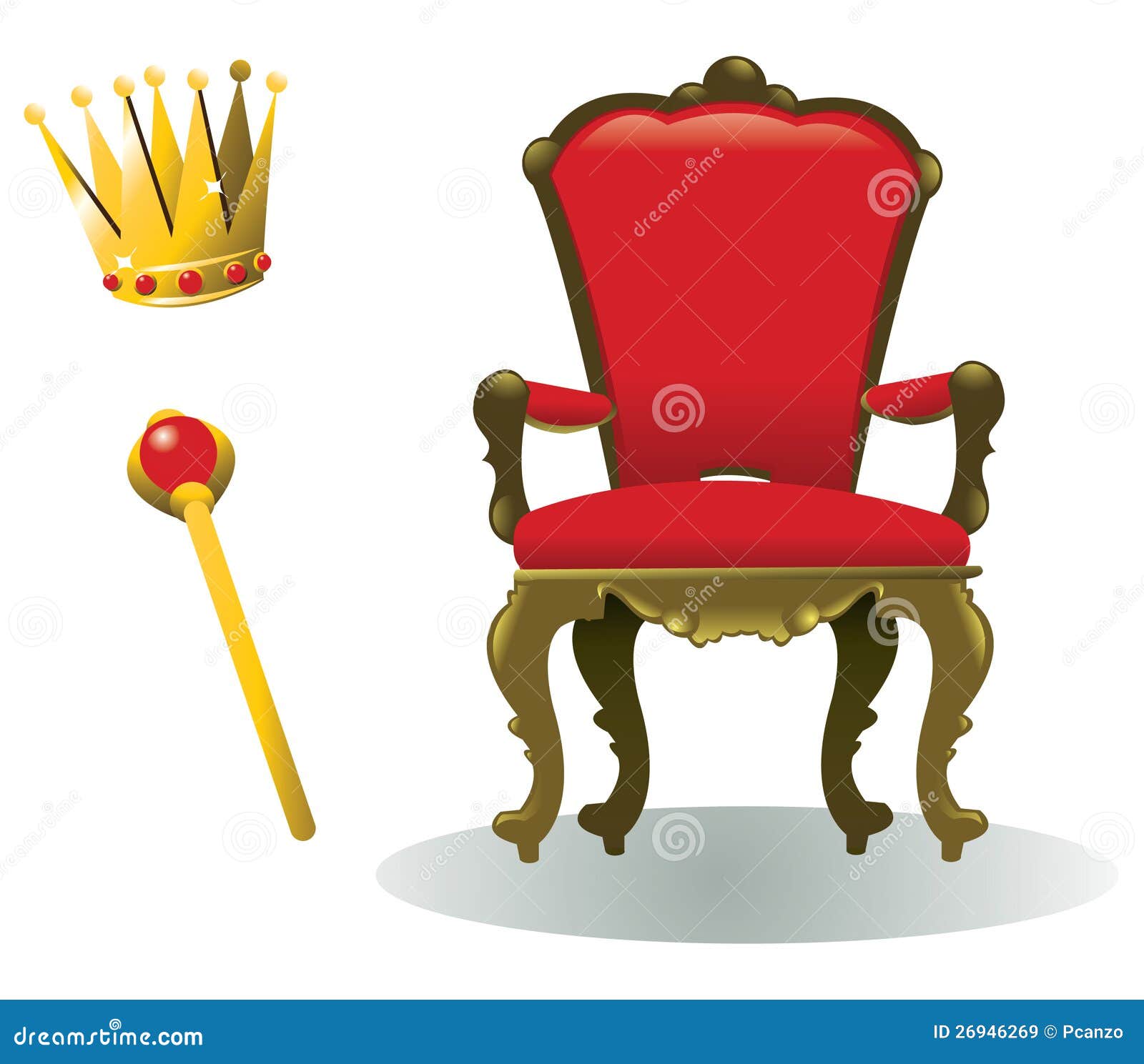 Rey Equipment ilustración del vector. Ilustración de corona - 26946269