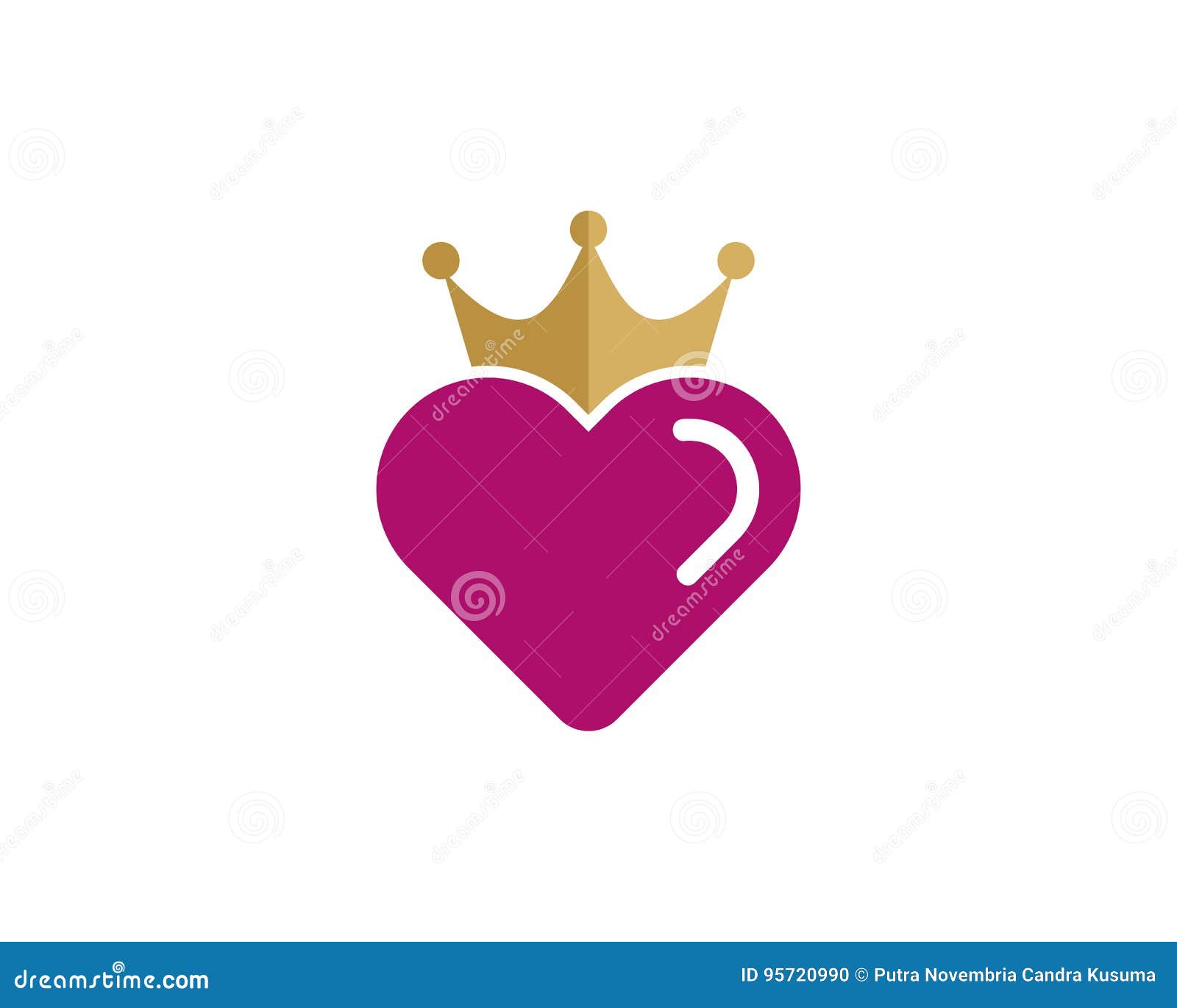 Rey Icon Logo Design Element Del Amor Ilustración del Vector ...