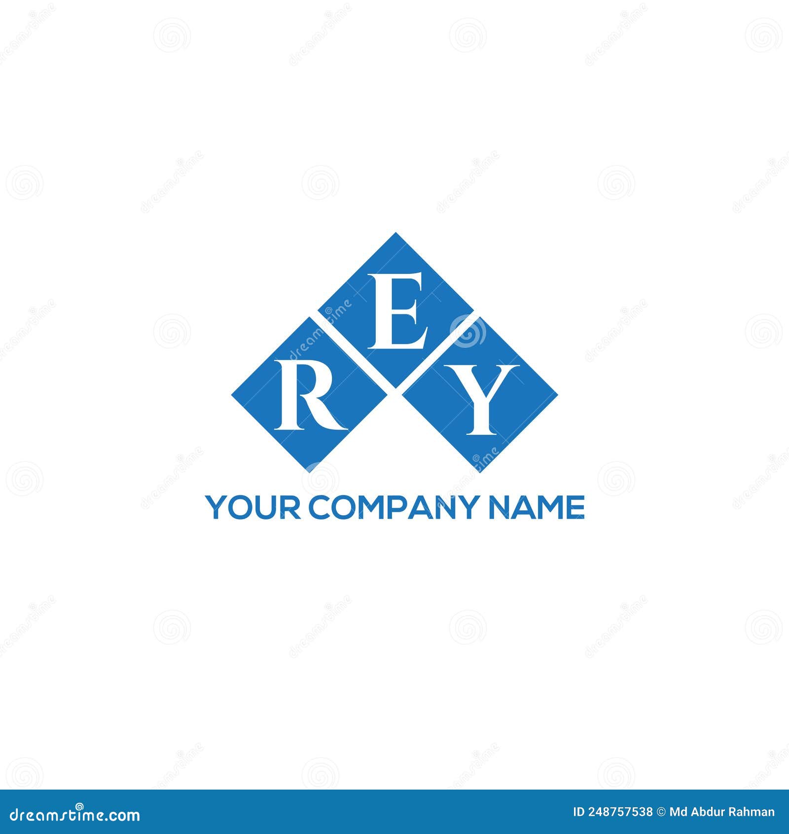 REY Letter Logo Design on BLACK Background. REY Creative Initials ...