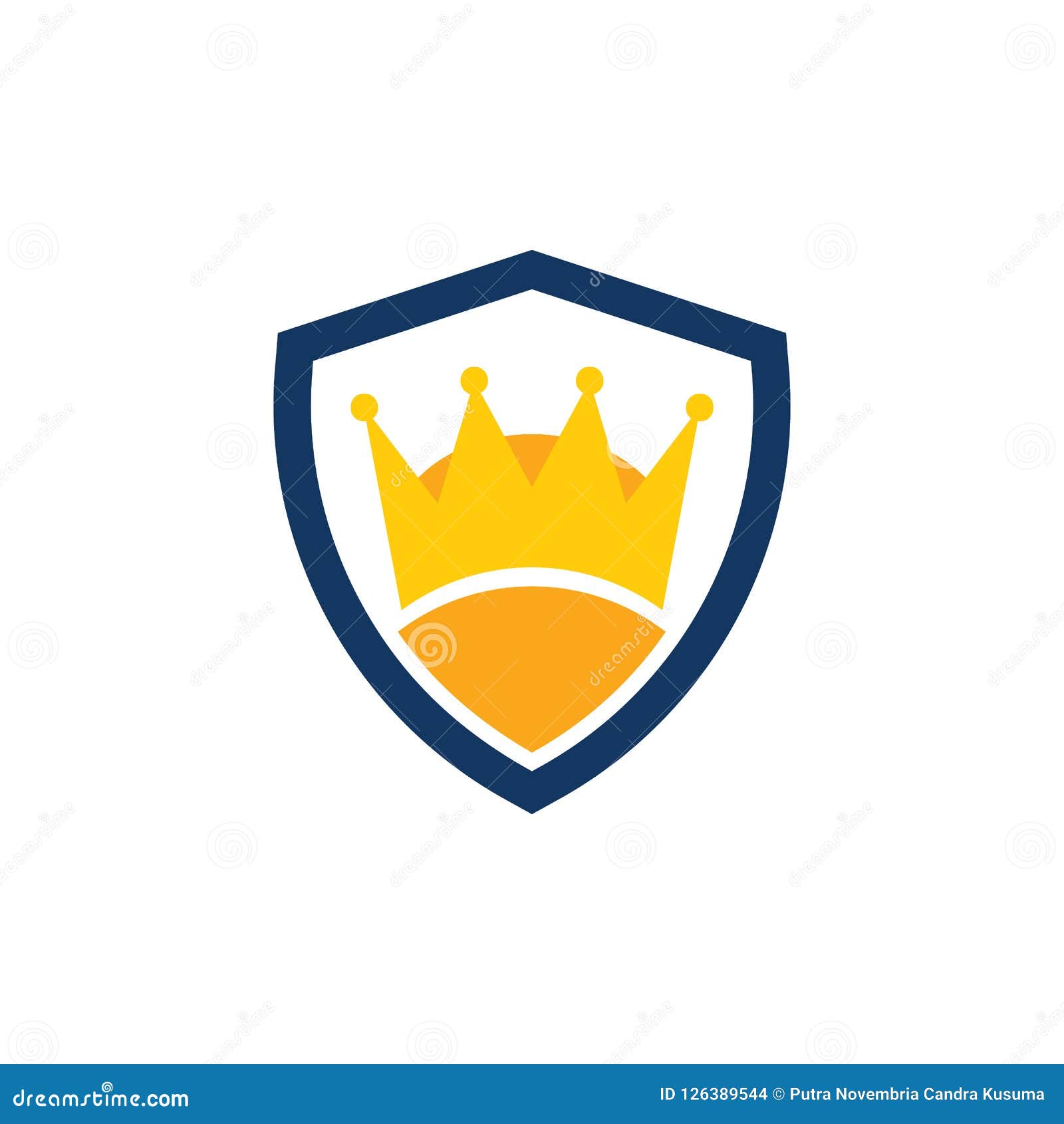 Rey Logo Icon Design Del Escudo Ilustración del Vector - Ilustración de ...