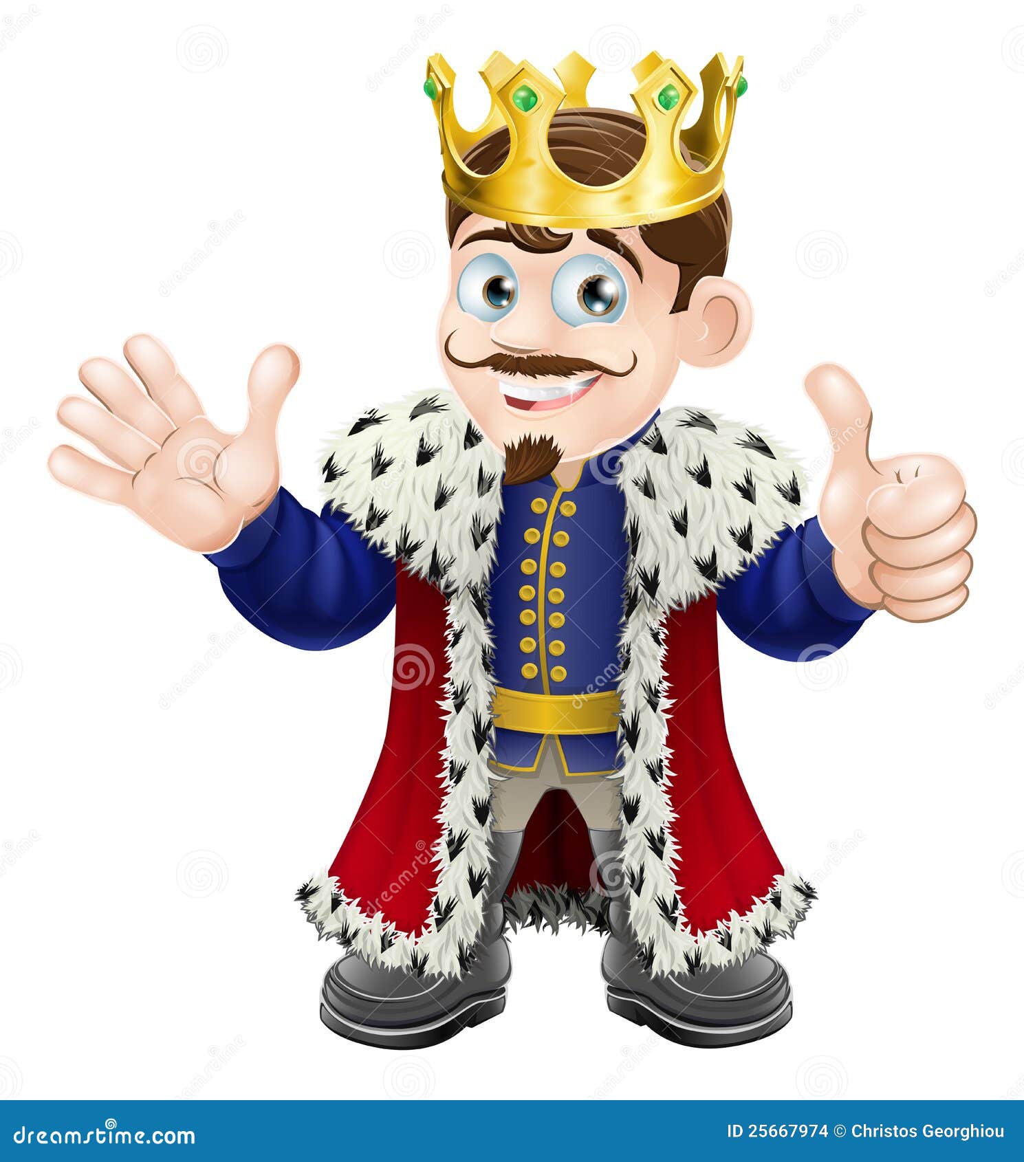 Rey Mascot De La Historieta Ilustración del Vector - Ilustración de ...