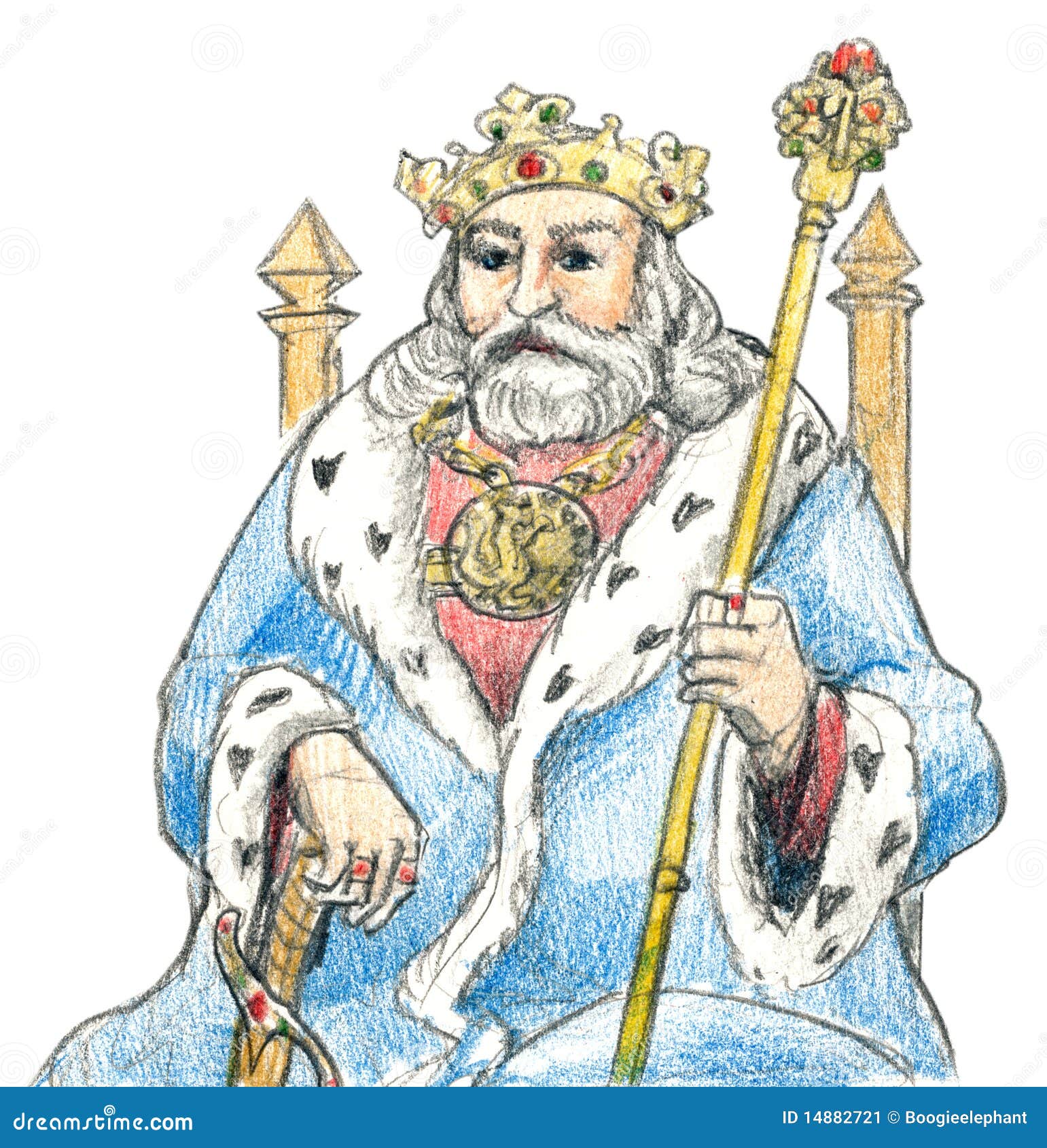 Rey medieval stock de ilustración. Ilustración de medieval - 14882721