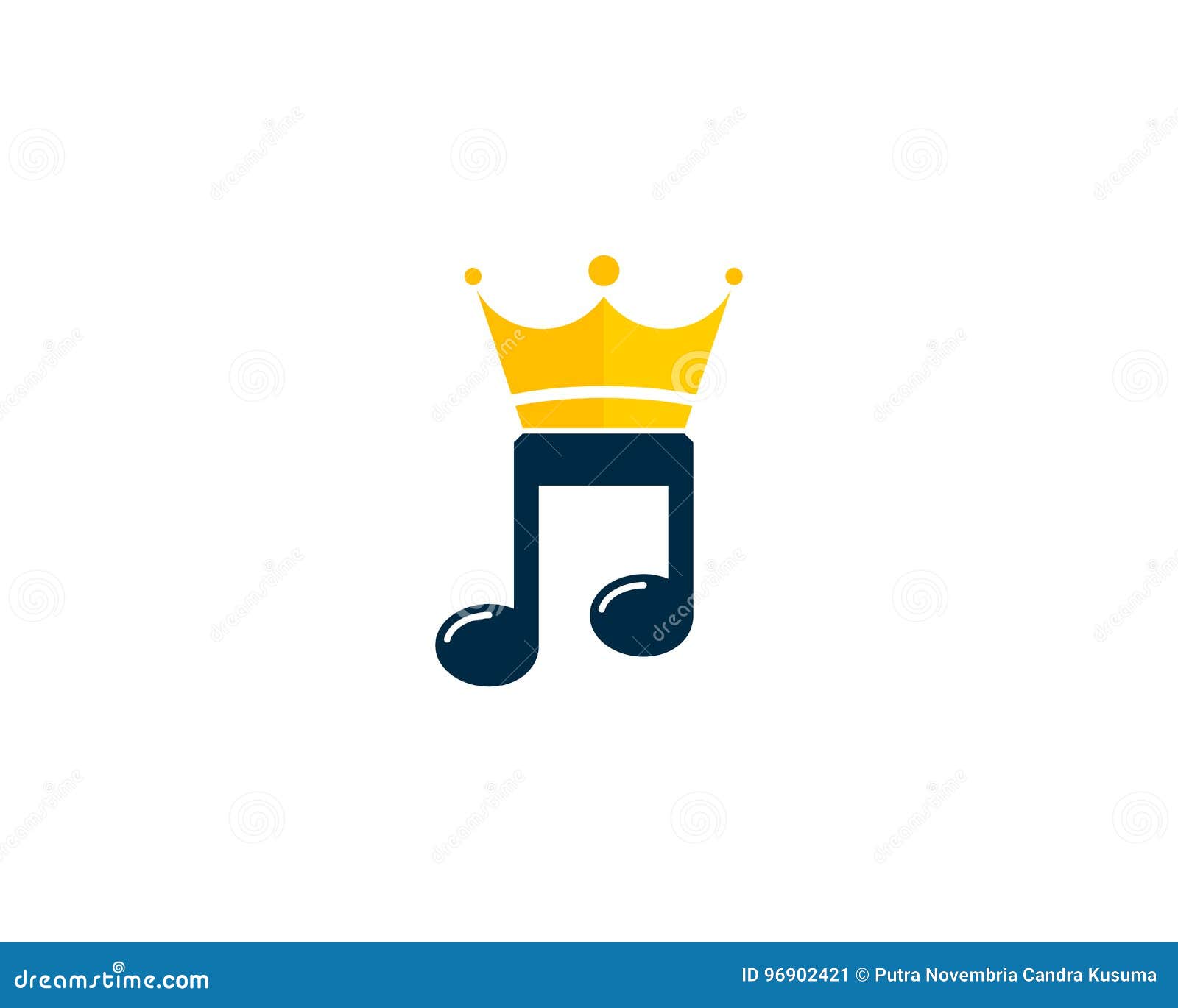 Rey Music Icon Logo Design Element Ilustración del Vector - Ilustración ...