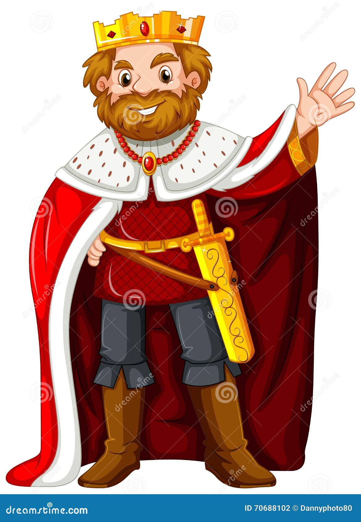 Rey Que Lleva El Traje Rojo Ilustración del Vector - Ilustración de ...