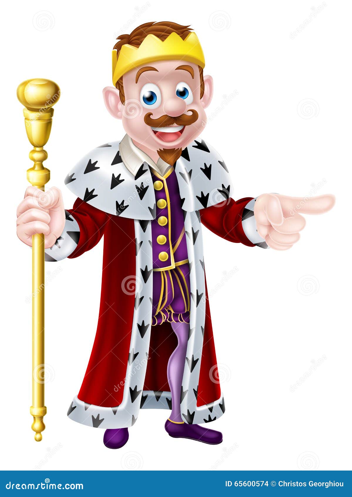 Rey Sonriente De La Historieta Ilustración del Vector - Ilustración de ...