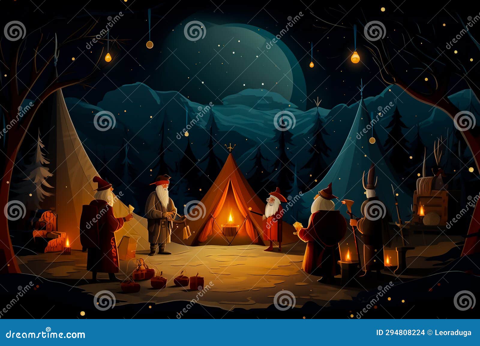 Reyes Magos Background Illustration Stock Illustration - Illustration ...