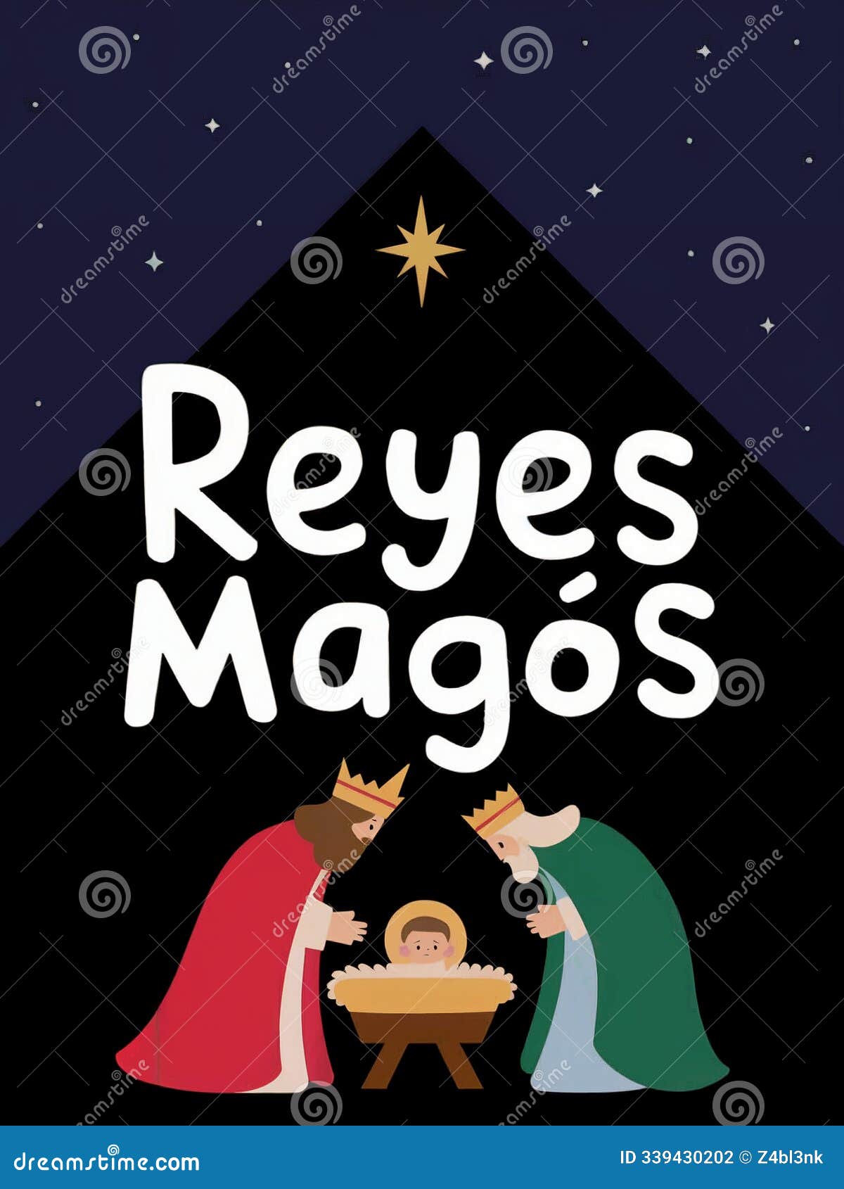 Reyes Magos Vector Art For Background Card Stock Photography ...