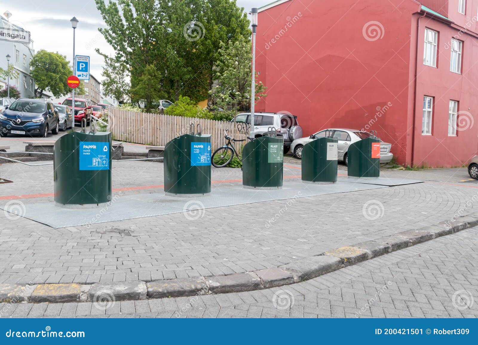 Garbage Cans for Selective Waste Collection Editorial Photo - Image of ...
