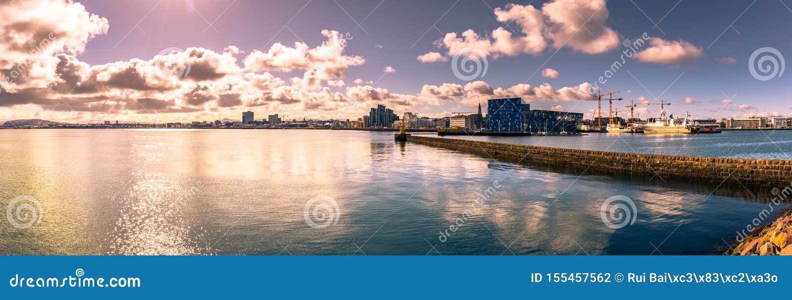 Reykjavik - May 02, 2018: the Harpa Opera House in Reykjavik, Iceland ...