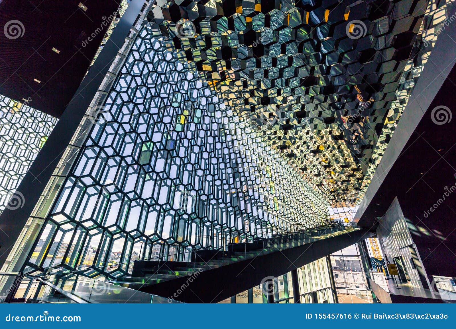 Reykjavik - May 02, 2018: Inside the Harpa Opera House in Reykjavik ...