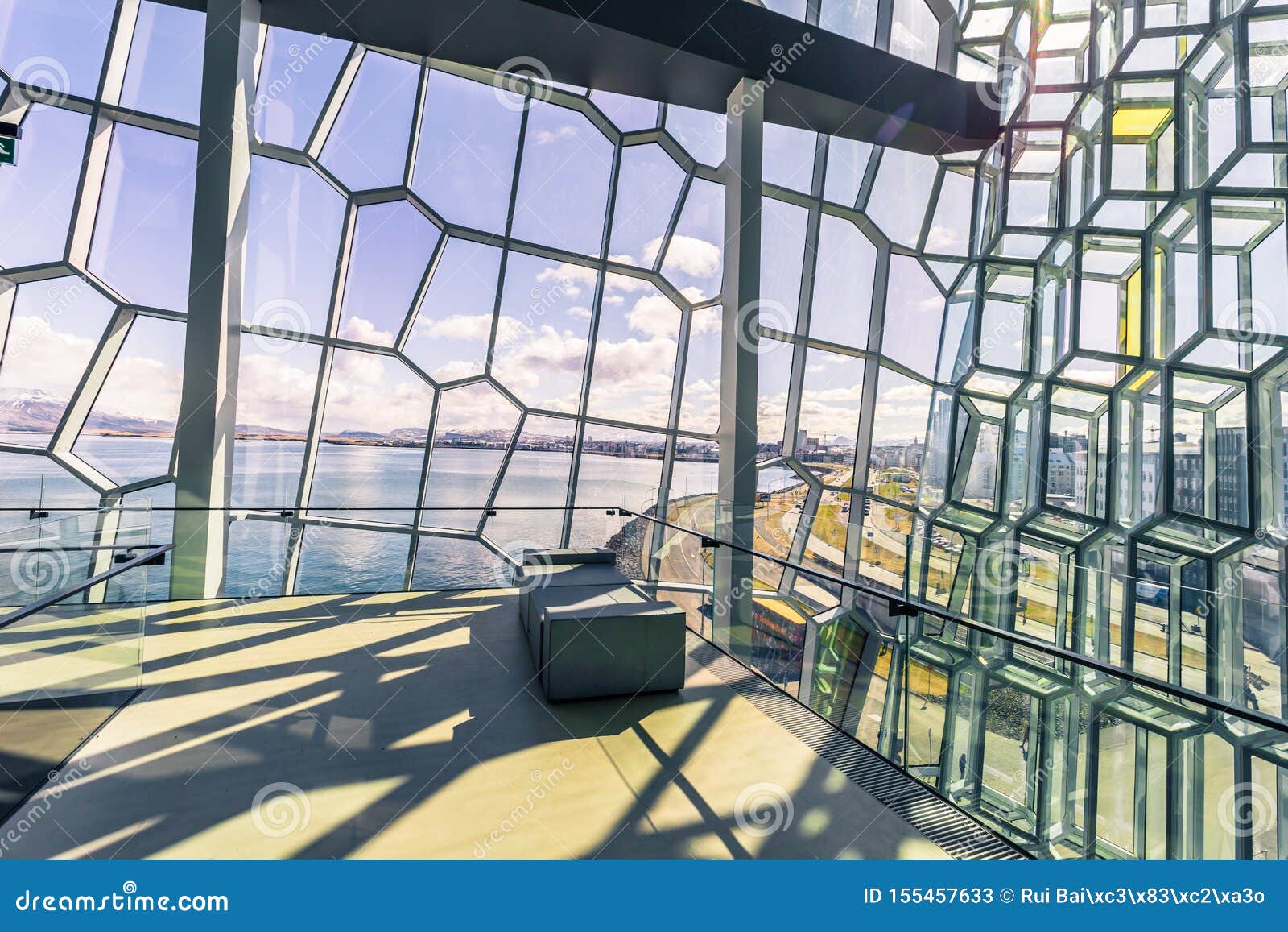 Reykjavik - May 02, 2018: Inside the Harpa Opera House in Reykjavik ...