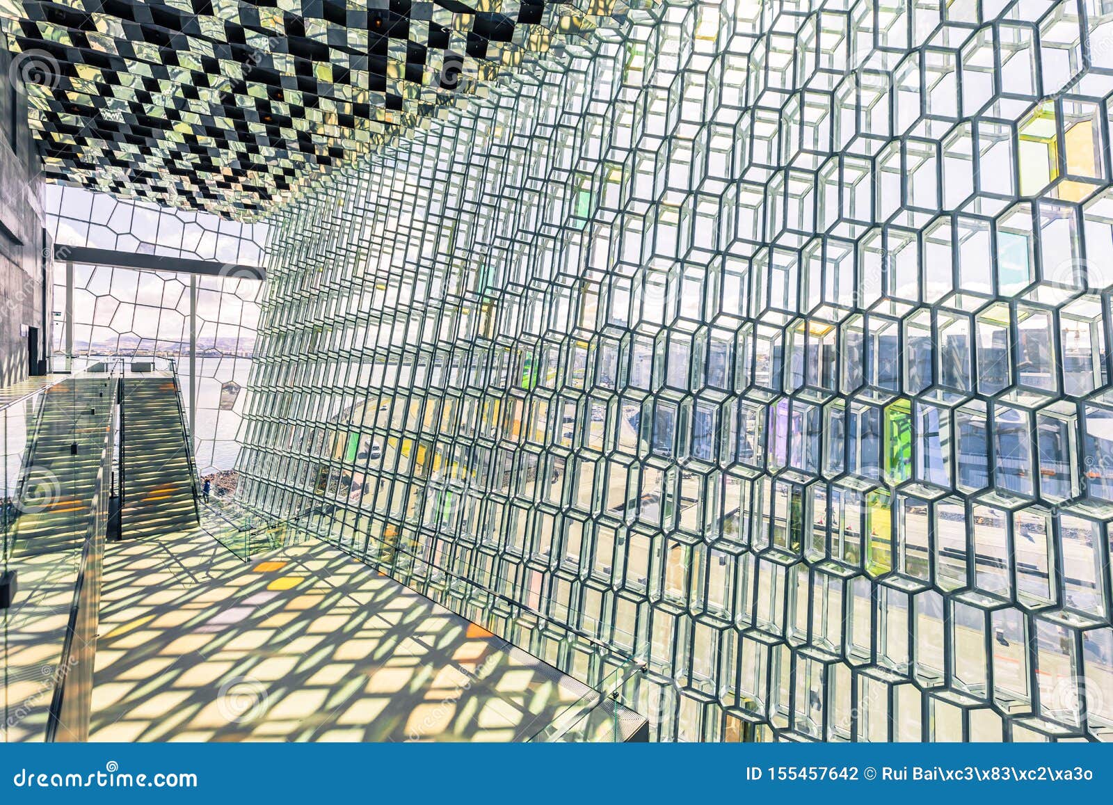 Reykjavik - May 02, 2018: Inside the Harpa Opera House in Reykjavik ...