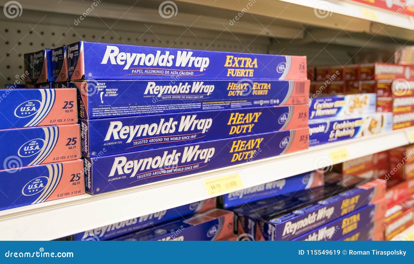 Reynolds Wrap immagine stock editoriale. Immagine di metallo - 115549619