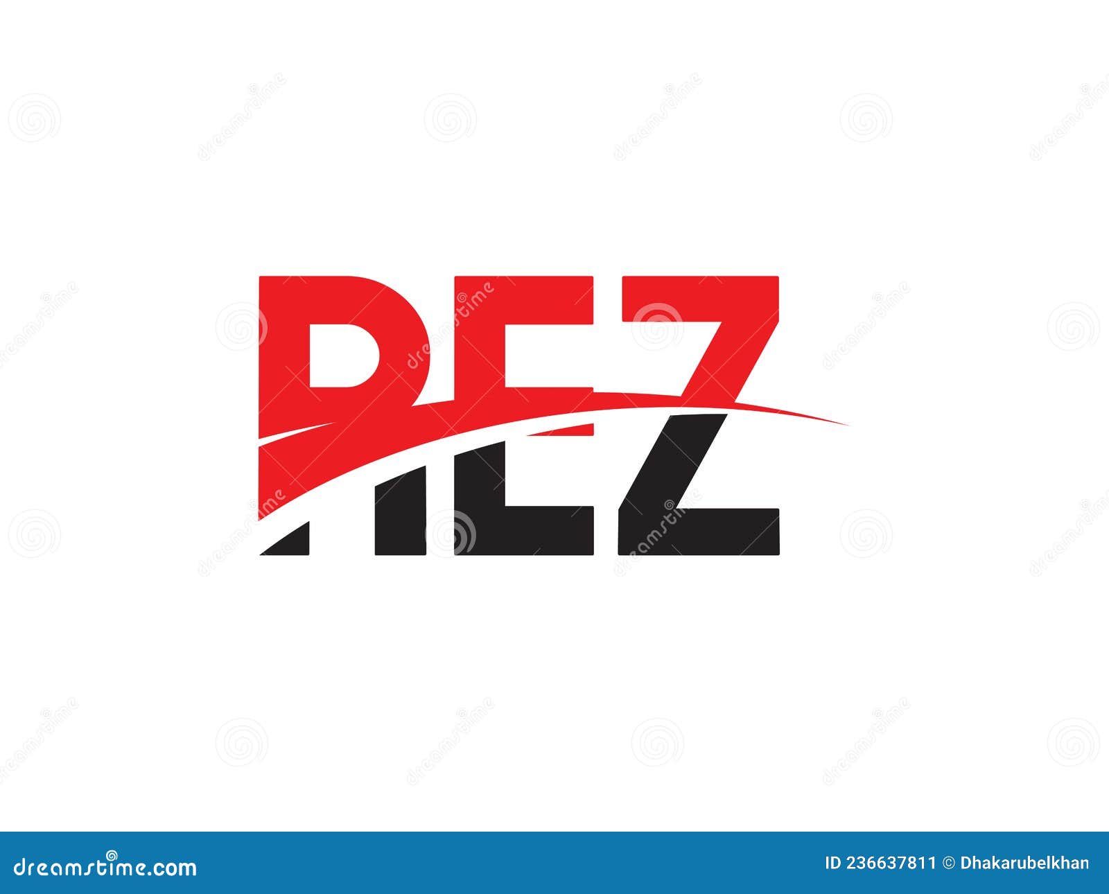 REZ Letter Initial Logo Design Vector Illustration Stock Vector ...