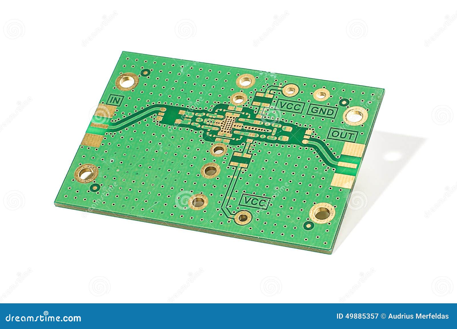RF Amplifier PCB Isolated on the White Background Stock Image - Image ...