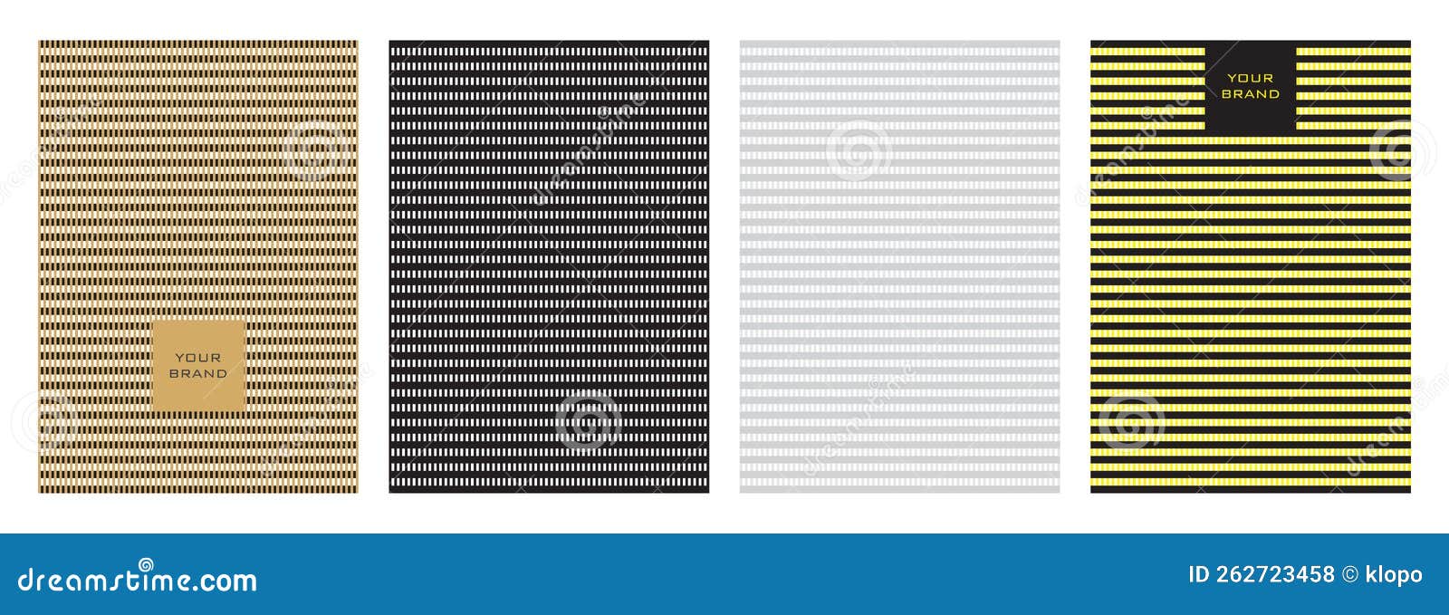 Modern Minimalist Cover Design Set. Creative Abstract with Vertical ...