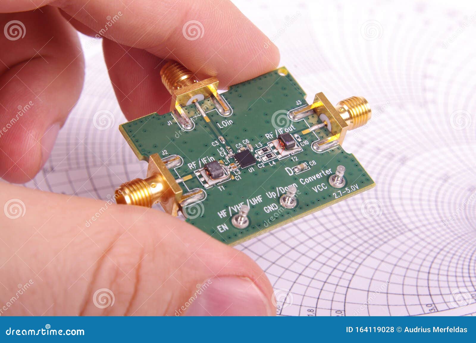 RF Engineer Inspect Microwave Mixer PCB Stock Photo - Image of ...