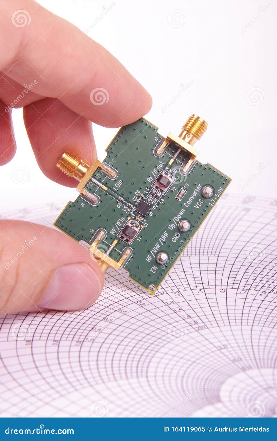 RF Engineer Inspect Microwave Mixer PCB Royalty-Free Stock Photo ...