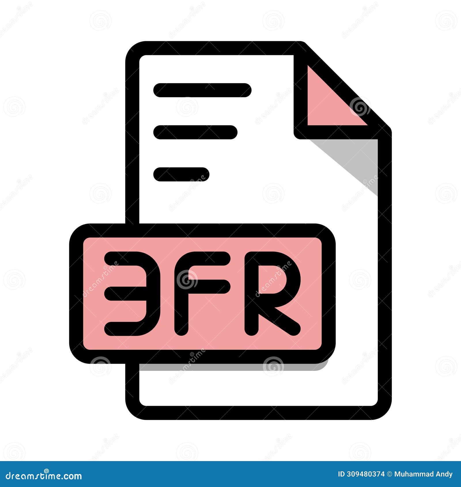 3RF File Format Icon. Editable Bold Outline with Color Fill Design ...