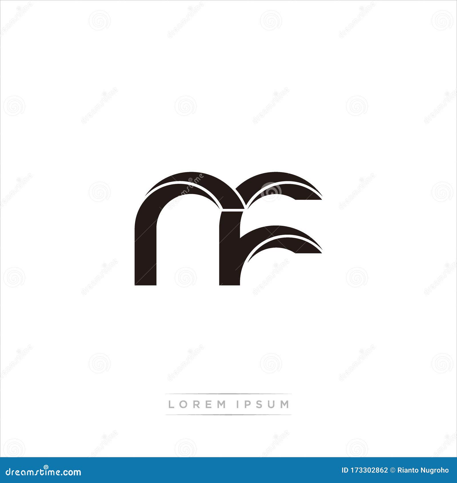 Rf Initial Letter Split Lowercase Modern Monogram Linked Outline Rounded Logo Stock Vector ...